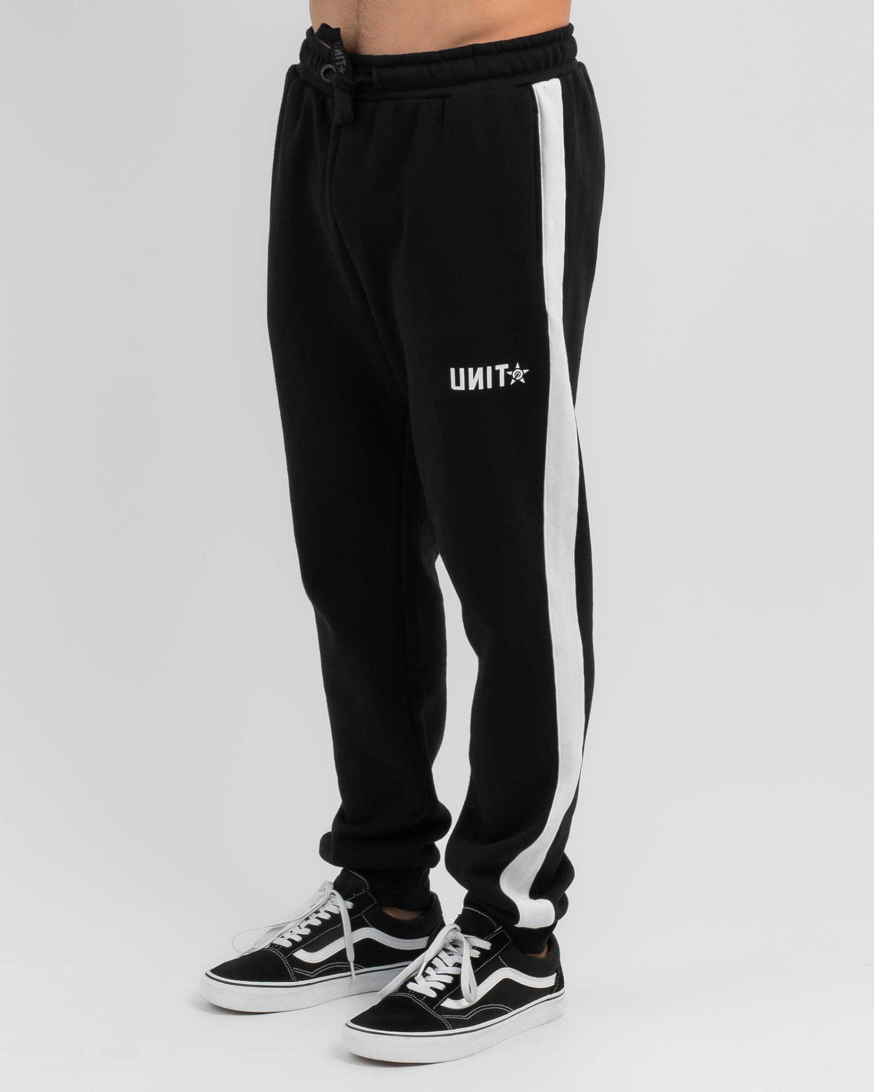 Shop Unit Climp Cuff Track Pants In Black - Fast Shipping & Easy ...