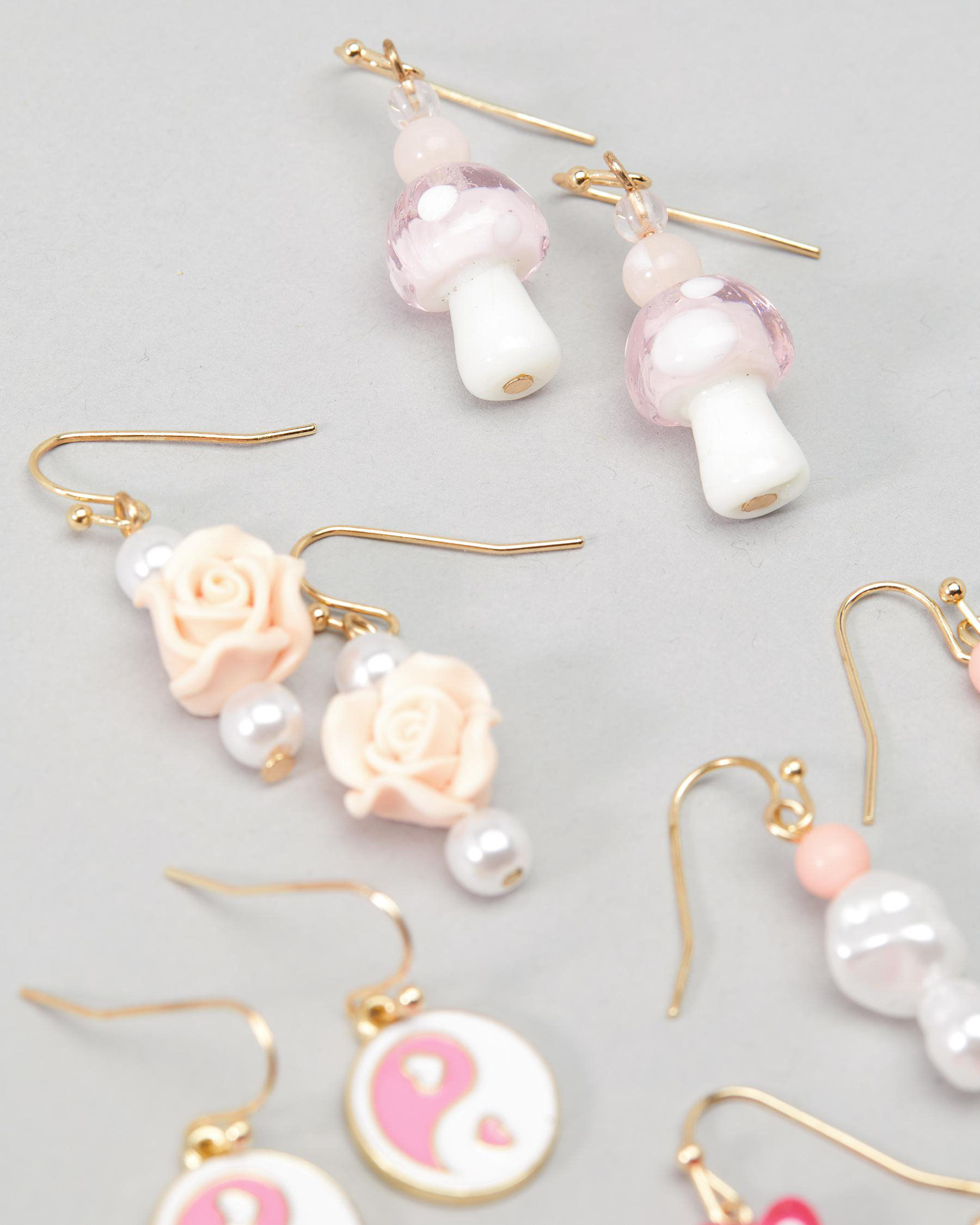 Shop Karyn In LA Myka Earring Pack In Pink - Fast Shipping & Easy ...