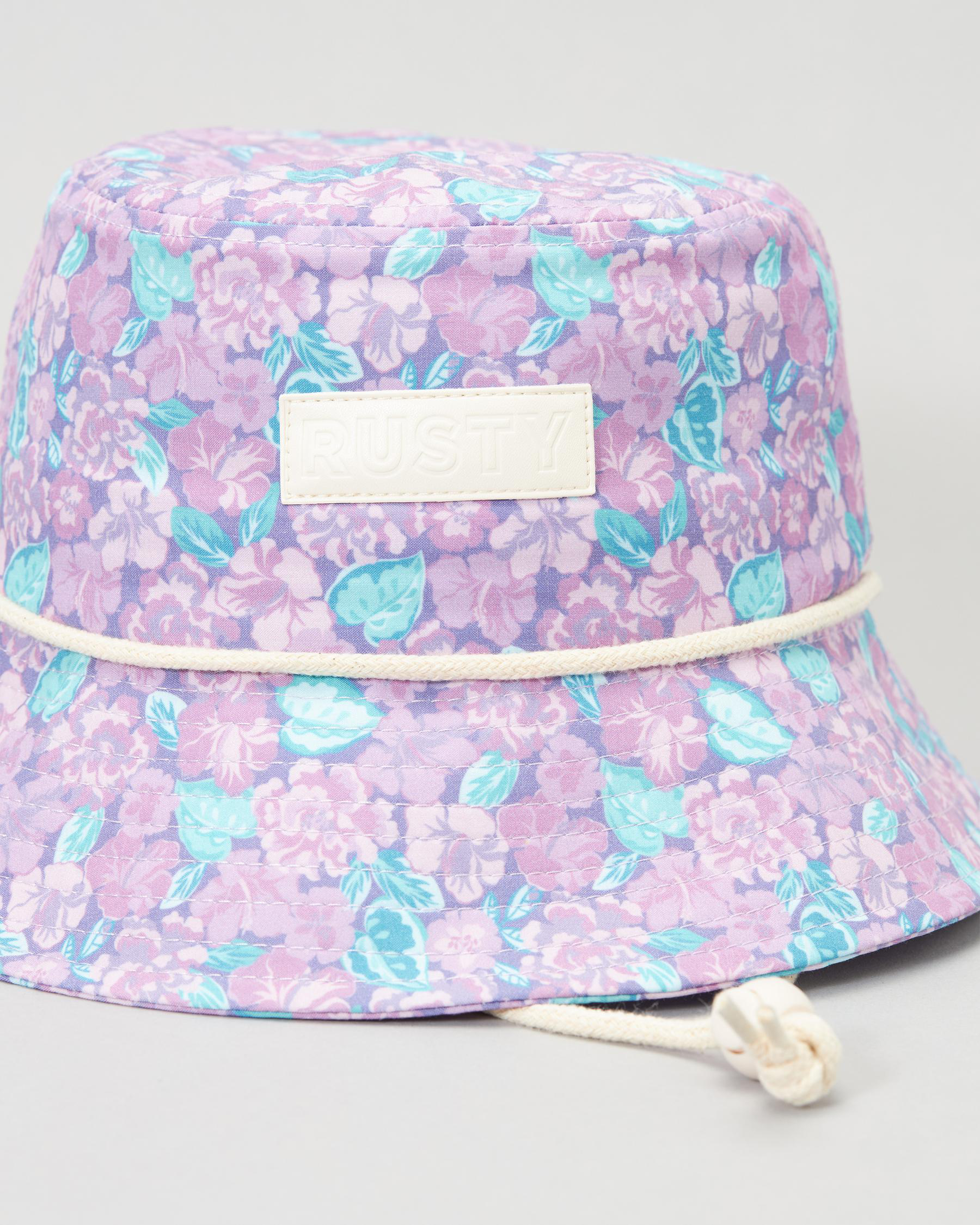 Shop Rusty Girls' Soleil Bucket Hat In Vibrant Purple - Fast Shipping ...