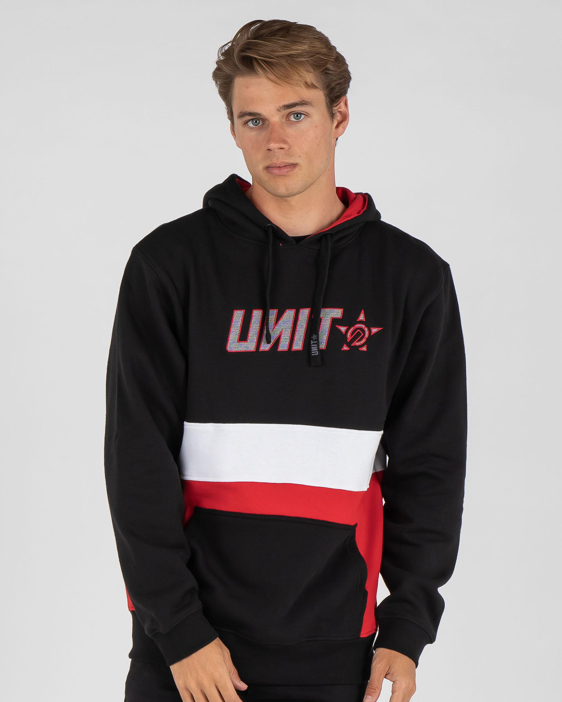 Shop Unit Express Hoodie In Black Red - Fast Shipping & Easy Returns ...