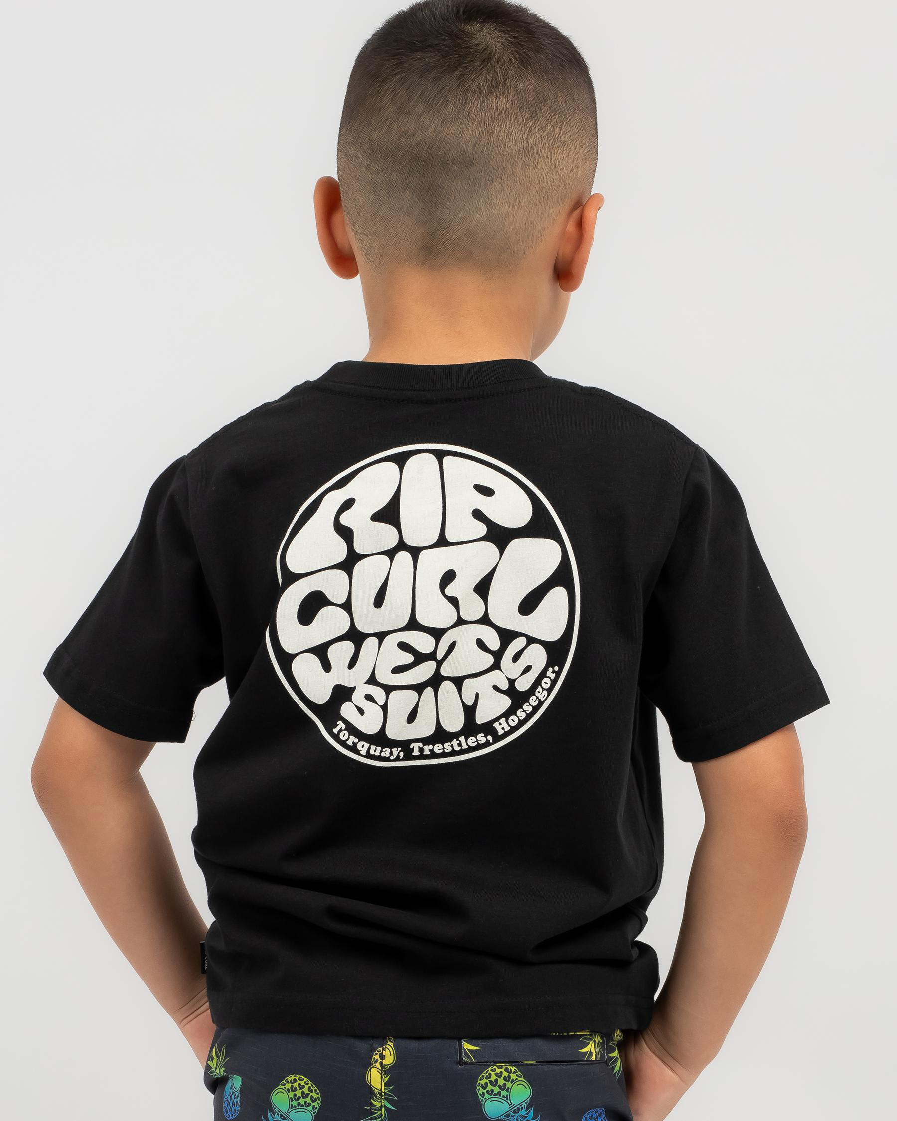 Rip Curl Toddlers' Wetsuit Icon T-Shirt In Black - Fast Shipping & Easy ...