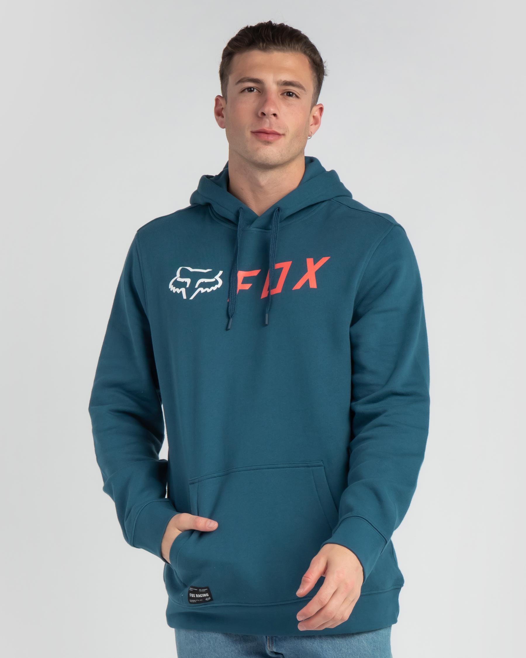 Shop Fox Apex Pullover Hoodie In Dark Indigo - Fast Shipping & Easy ...