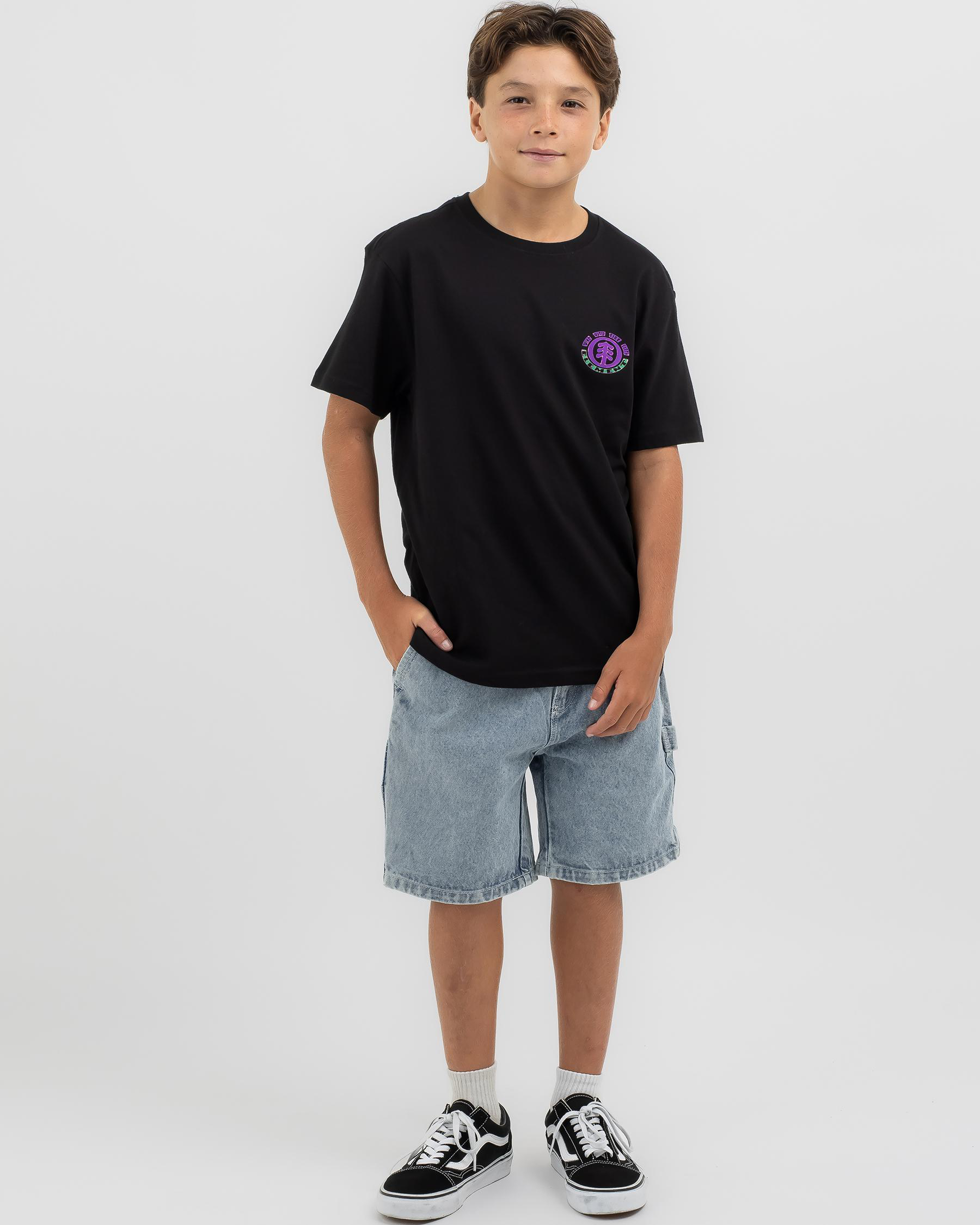 Shop Element Boys' Sandy T-Shirt In Flint Black - Fast Shipping & Easy ...