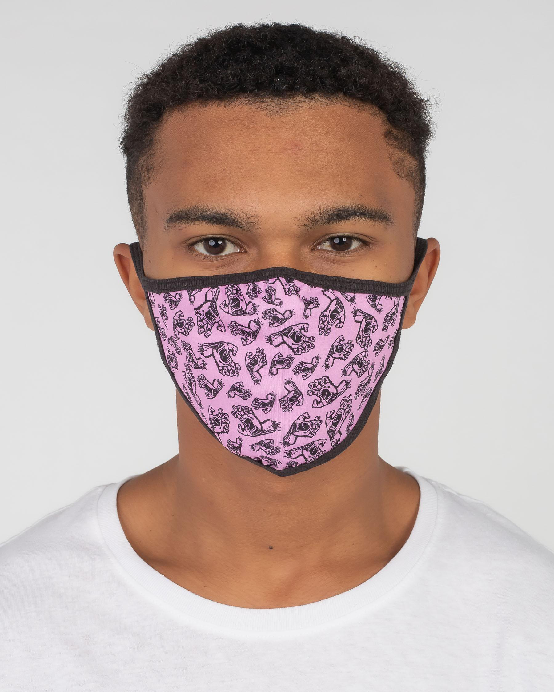 Shop Santa Cruz Multi Hand Face Mask In Pink - Fast Shipping & Easy ...