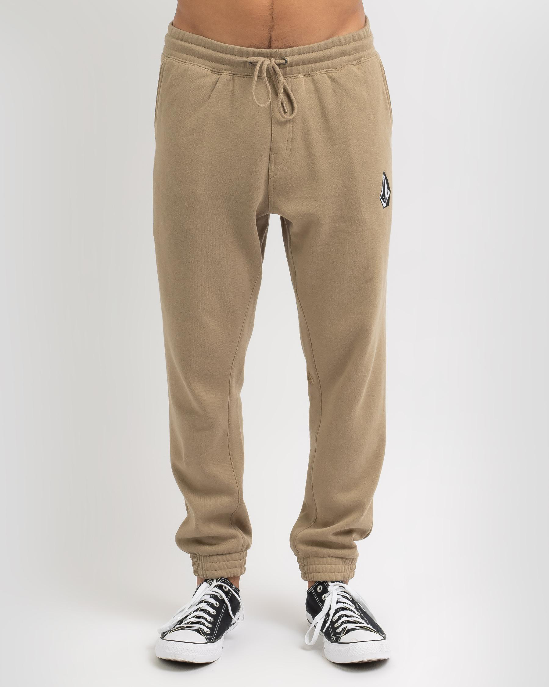 Shop Volcom Vologo Fleece Pant In Khaki - Fast Shipping & Easy Returns ...