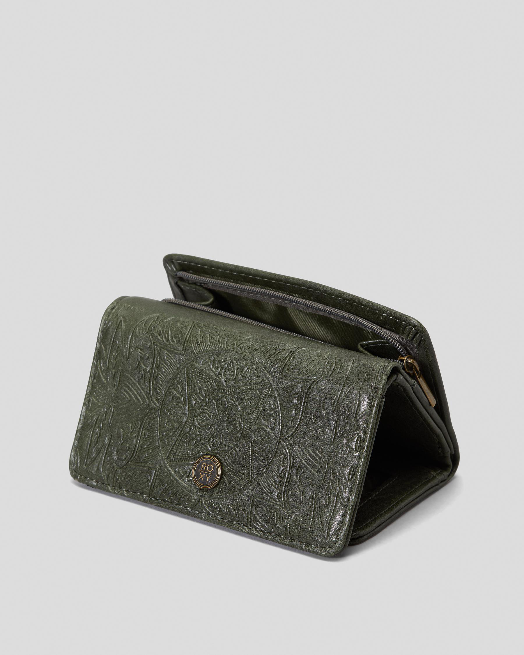 Shop Roxy Crazy Diamond Wallet In Agave Green - Fast Shipping & Easy ...