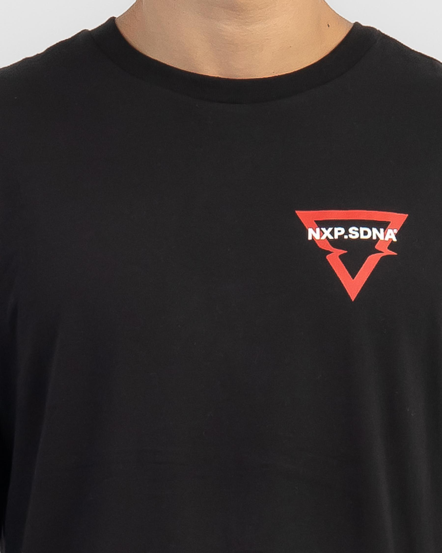 Shop Nena & Pasadena Radar Cape Back Long Sleeve T-Shirt In Jet Black ...