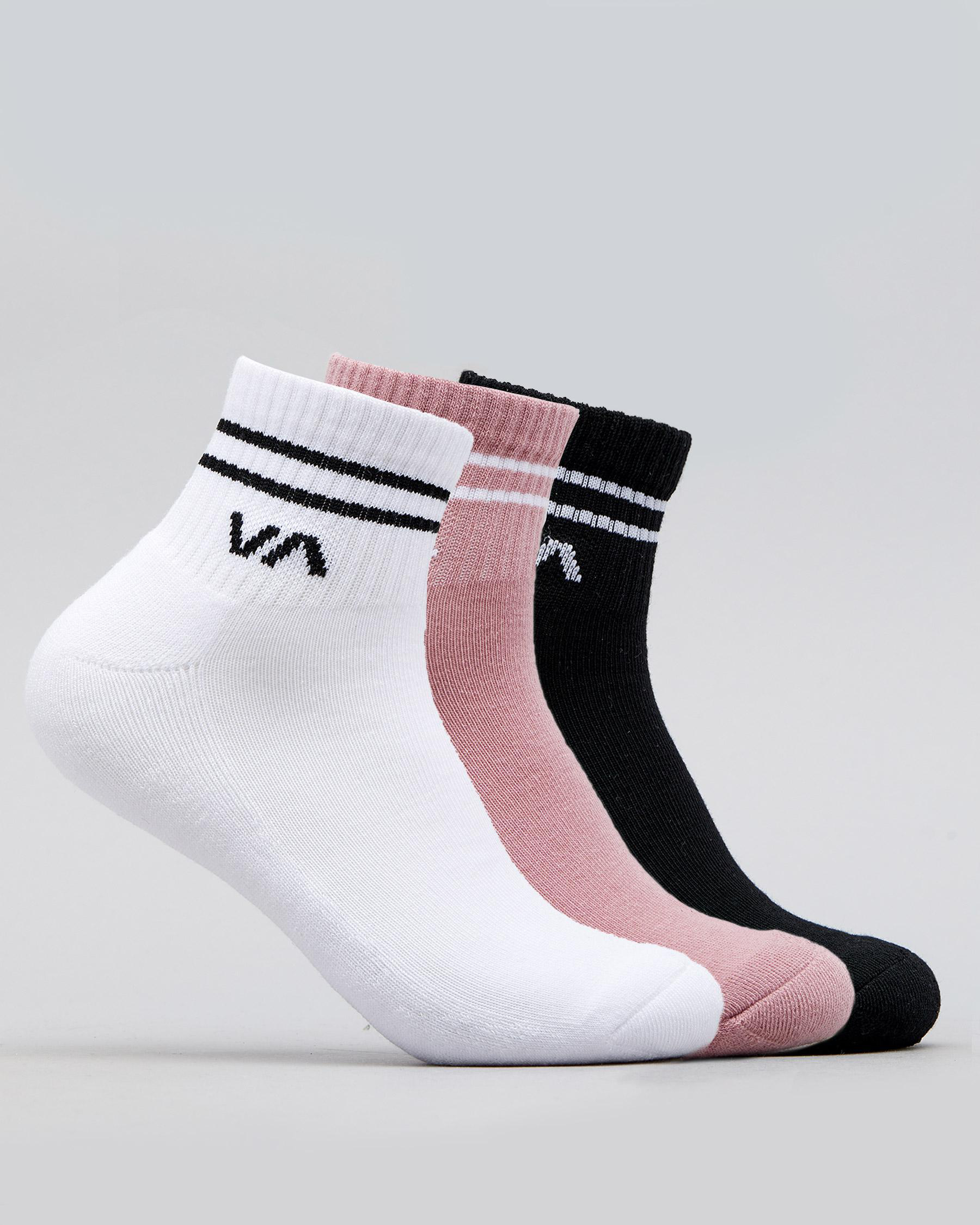 RVCA Womens VA Mini Crew Sock Pack In Multi - FREE* Shipping & Easy ...