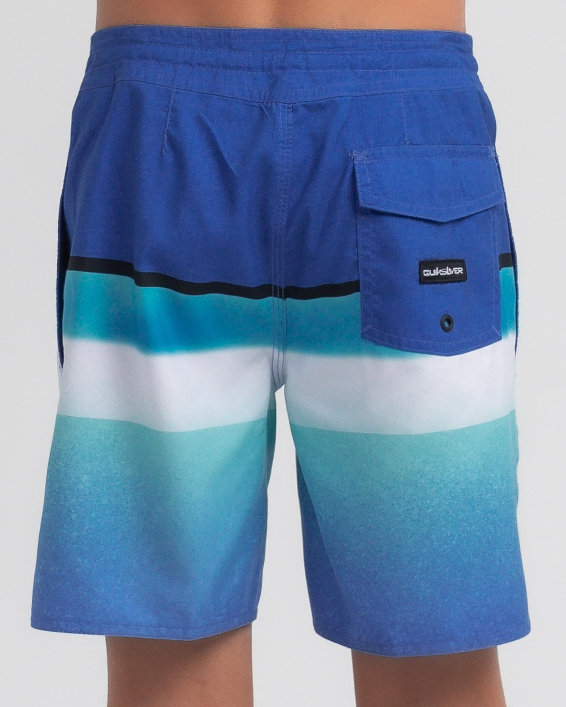 Shop Quiksilver Boys' Swell Vision Board Shorts In Blithe - Fast ...
