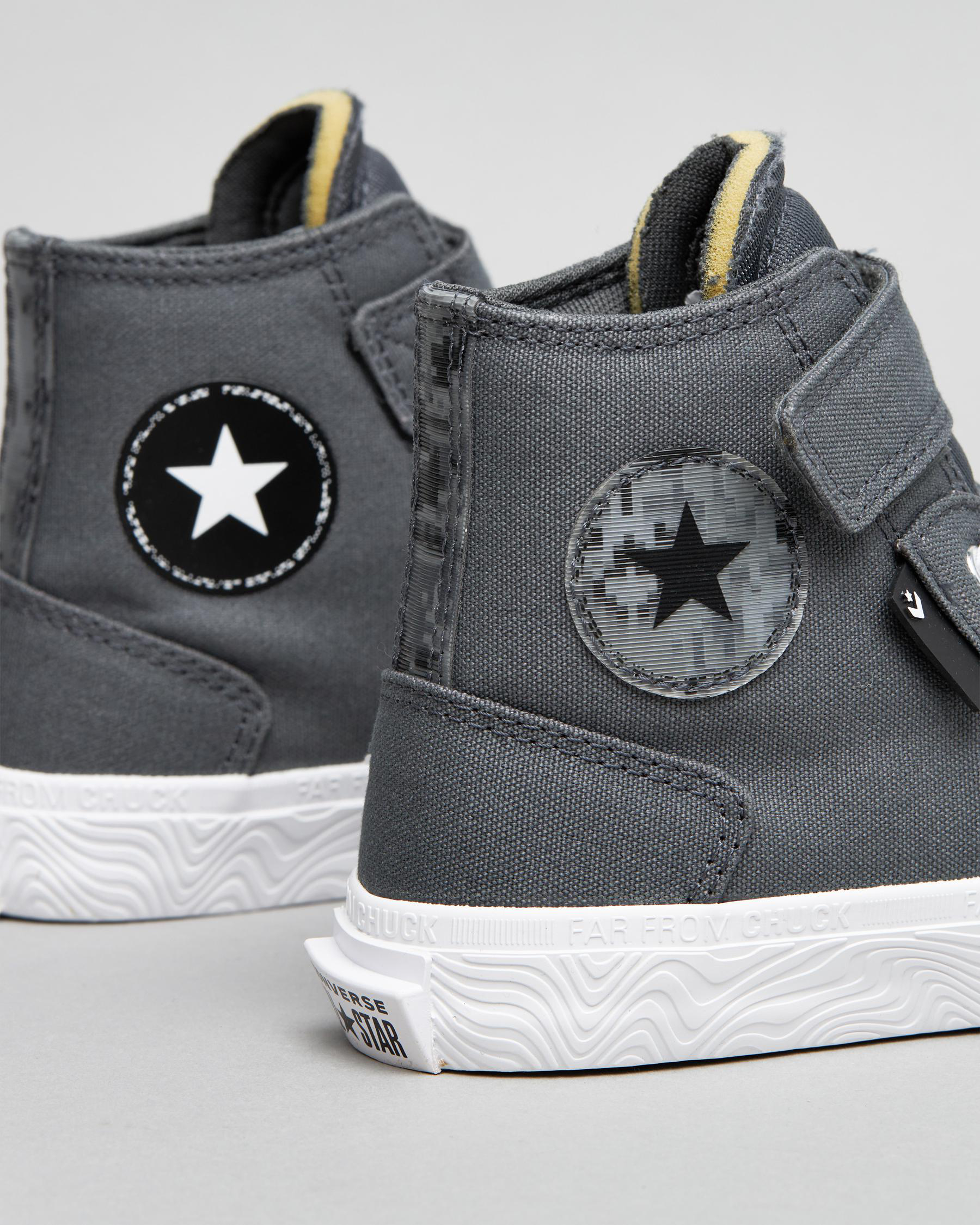 Shop Converse Junior Boys' CTAS 1V Hi-Top Shoes In Cyber Grey/black ...