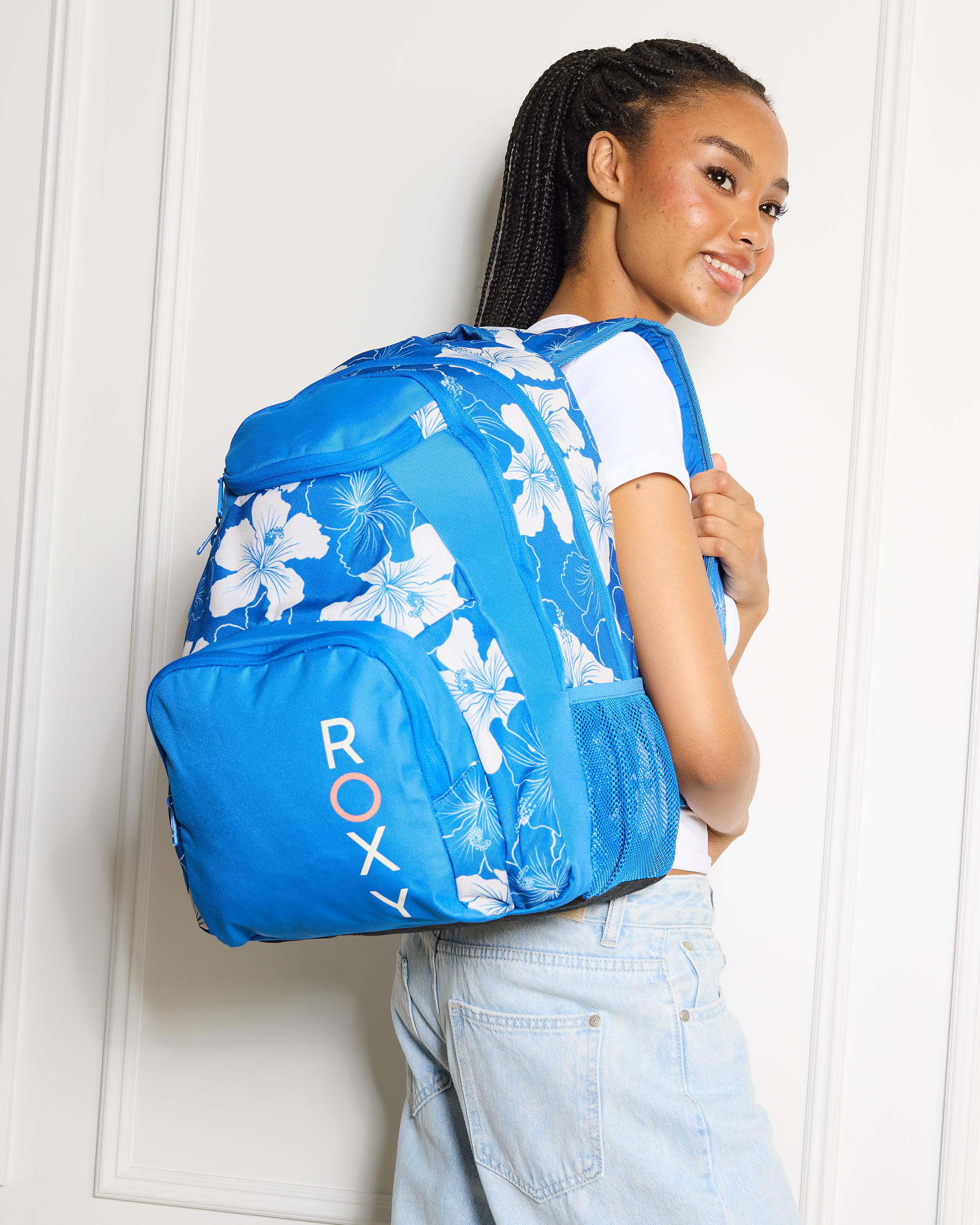 Roxy Shadow Swell Printed Backpack In Nebulas Blue Hippy Hibiscus ...