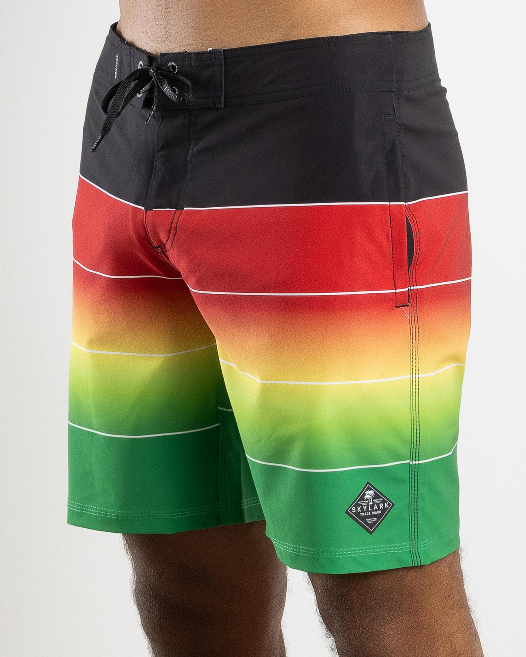 Shop Skylark Rasta Fade Board Shorts In Rasta - Fast Shipping & Easy ...