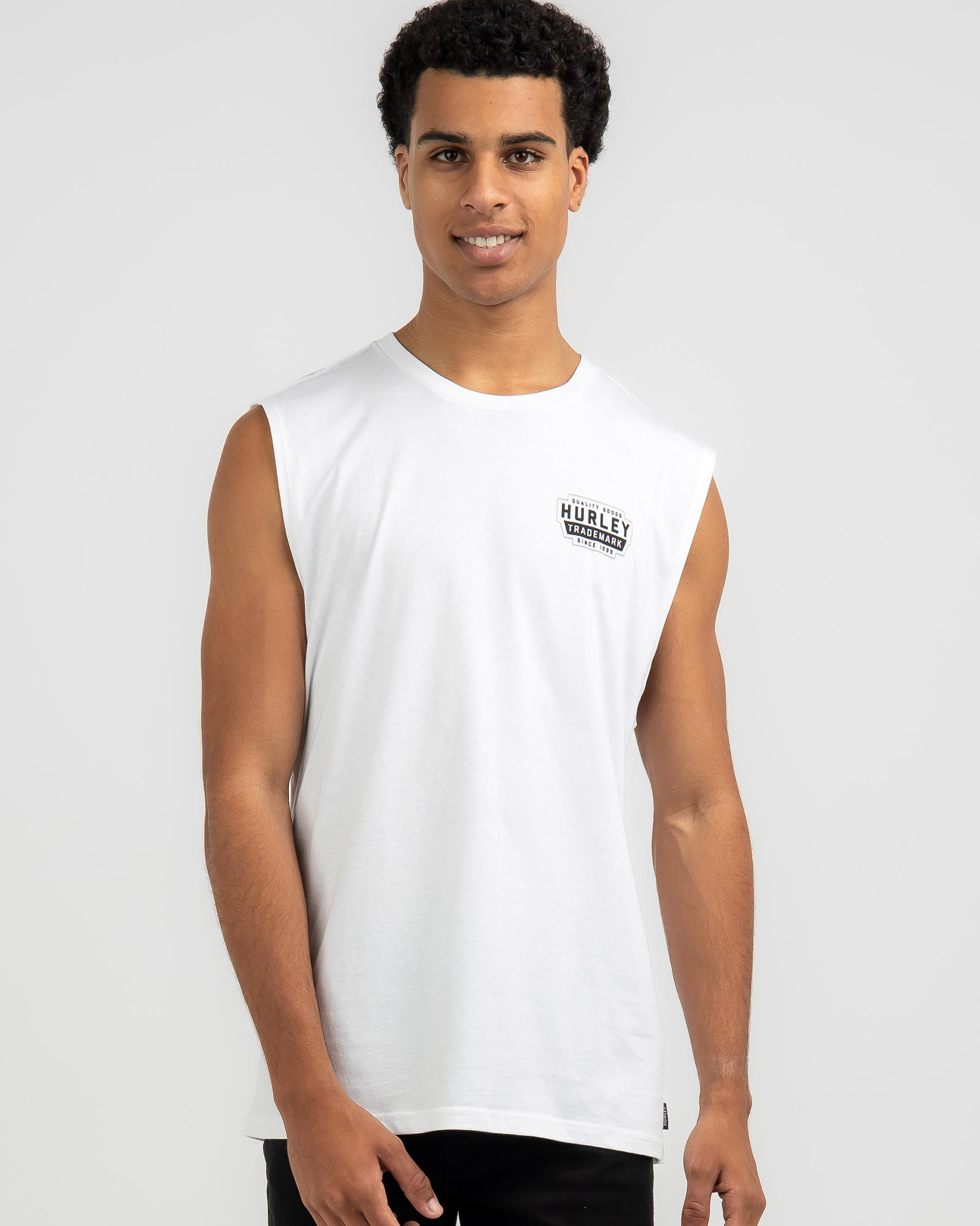 Shop Hurley Station Muscle Tank In White - Fast Shipping & Easy Returns ...