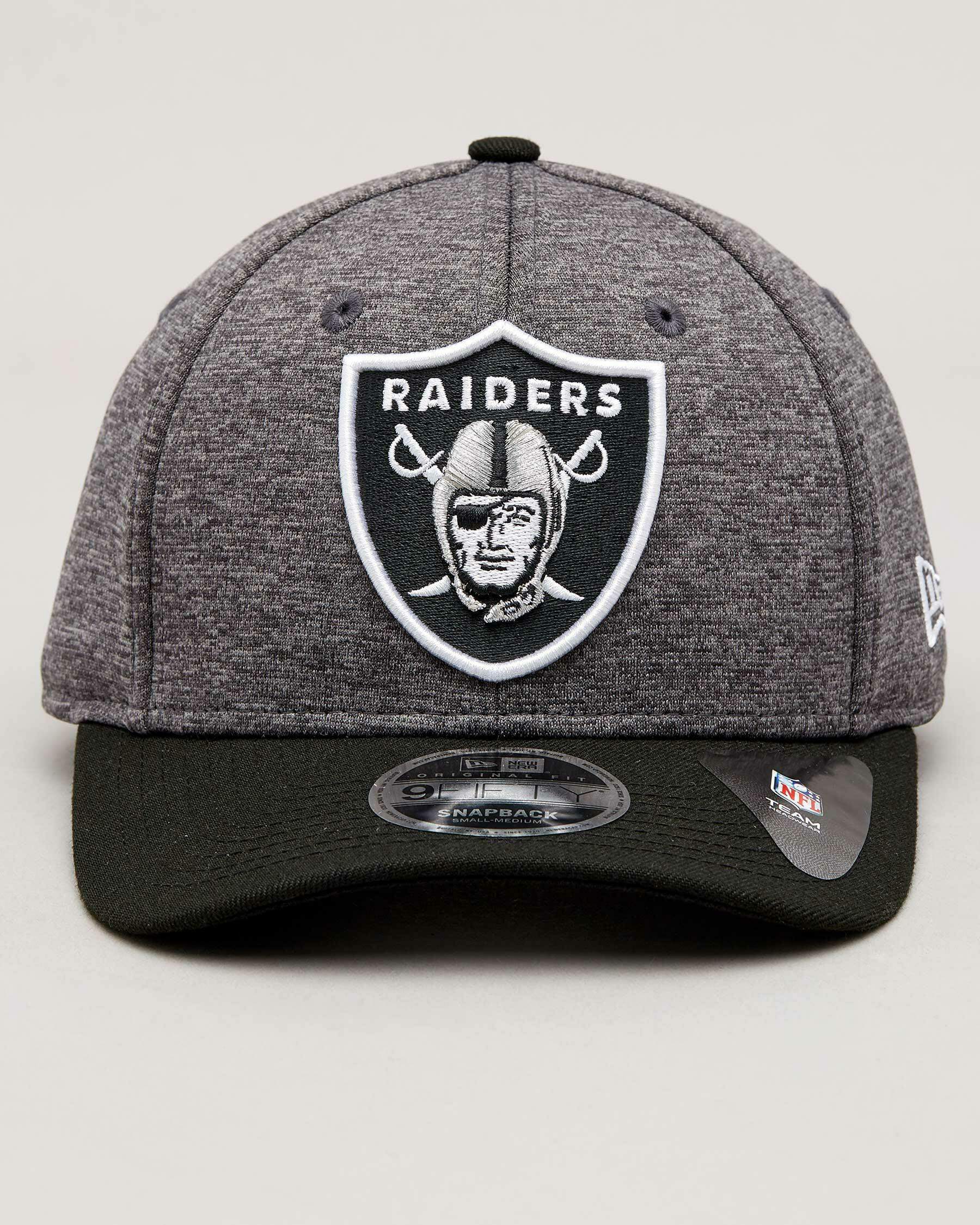 Shop New Era Raiders Shadow Crown 9Fifty Cap In Graphite/black - Fast ...
