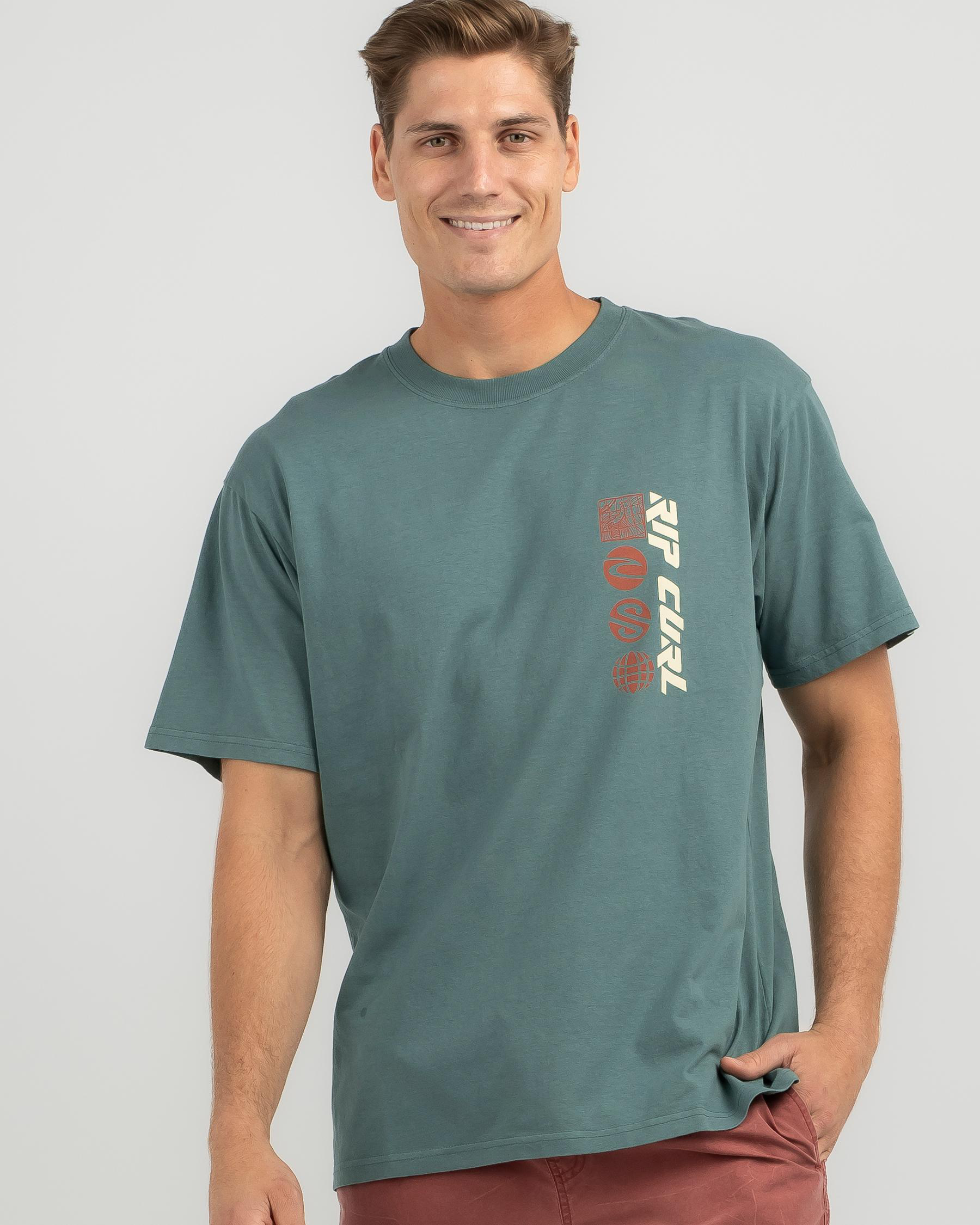 Shop Rip Curl Horizons T-Shirt In Bluestone - Fast Shipping & Easy ...