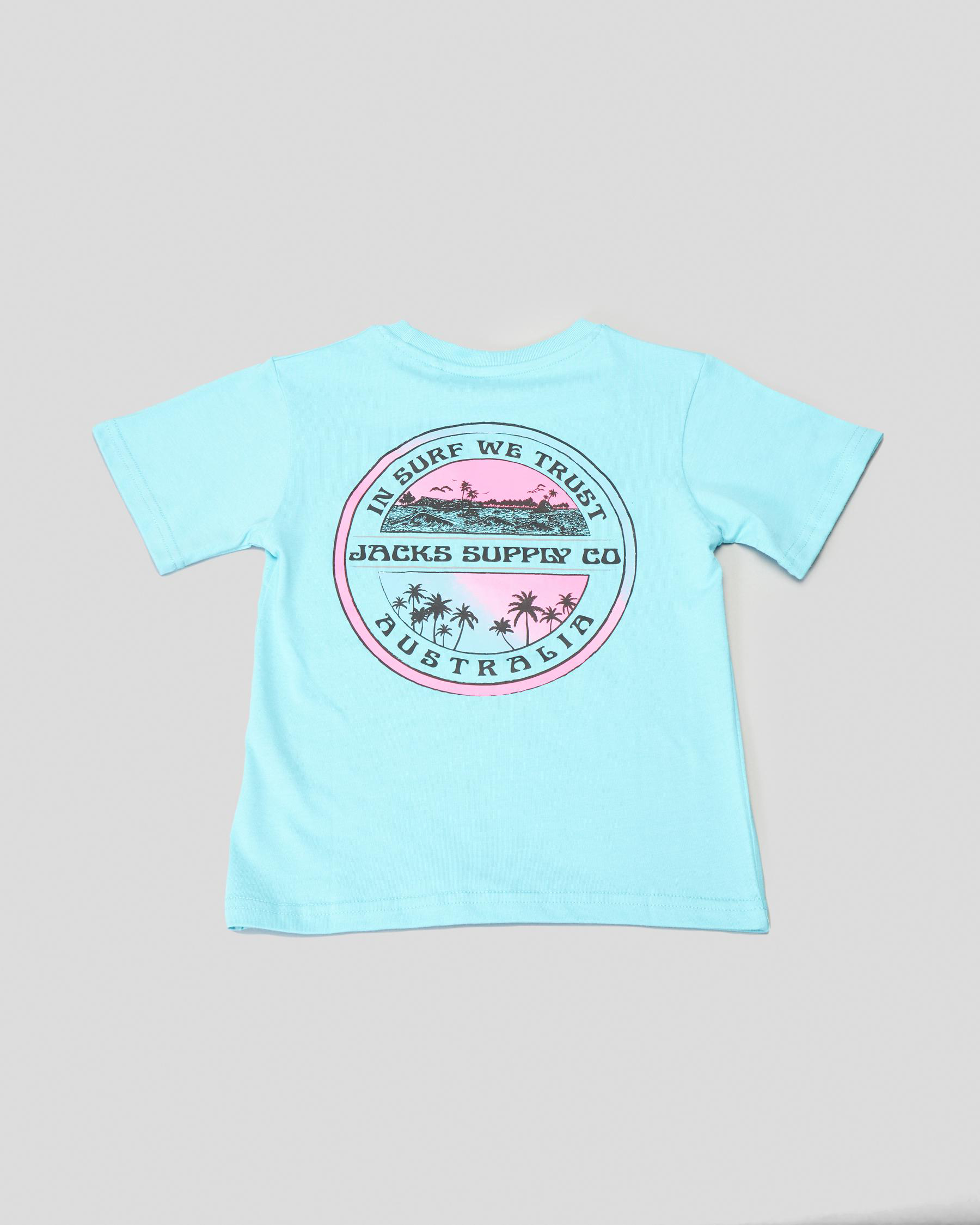 Shop Jacks Toddlers' Summer T-Shirt In Pastel Blue - Fast Shipping ...