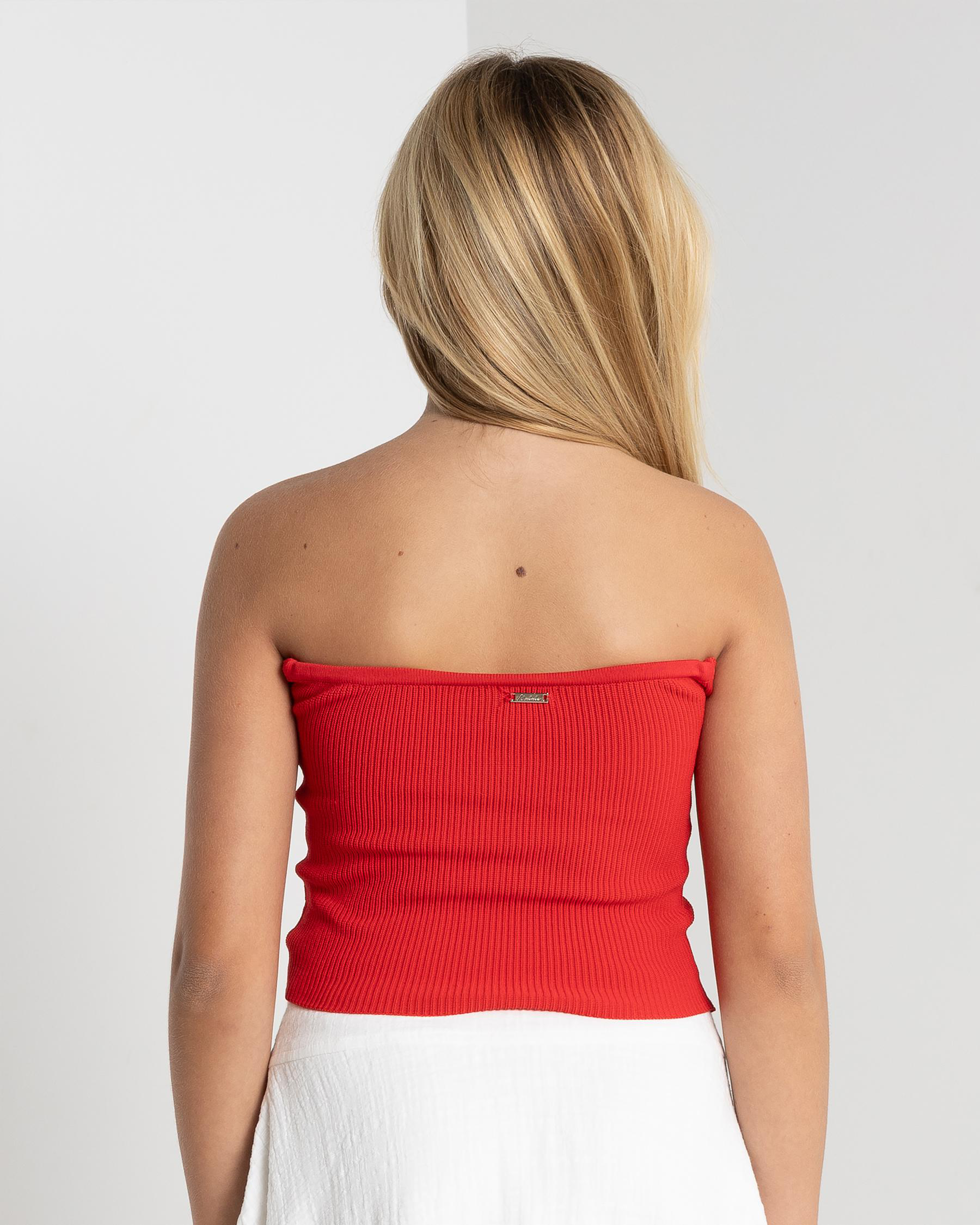 Shop Mooloola Girls' Bianca Knit Tube Top In Red - Fast Shipping & Easy ...