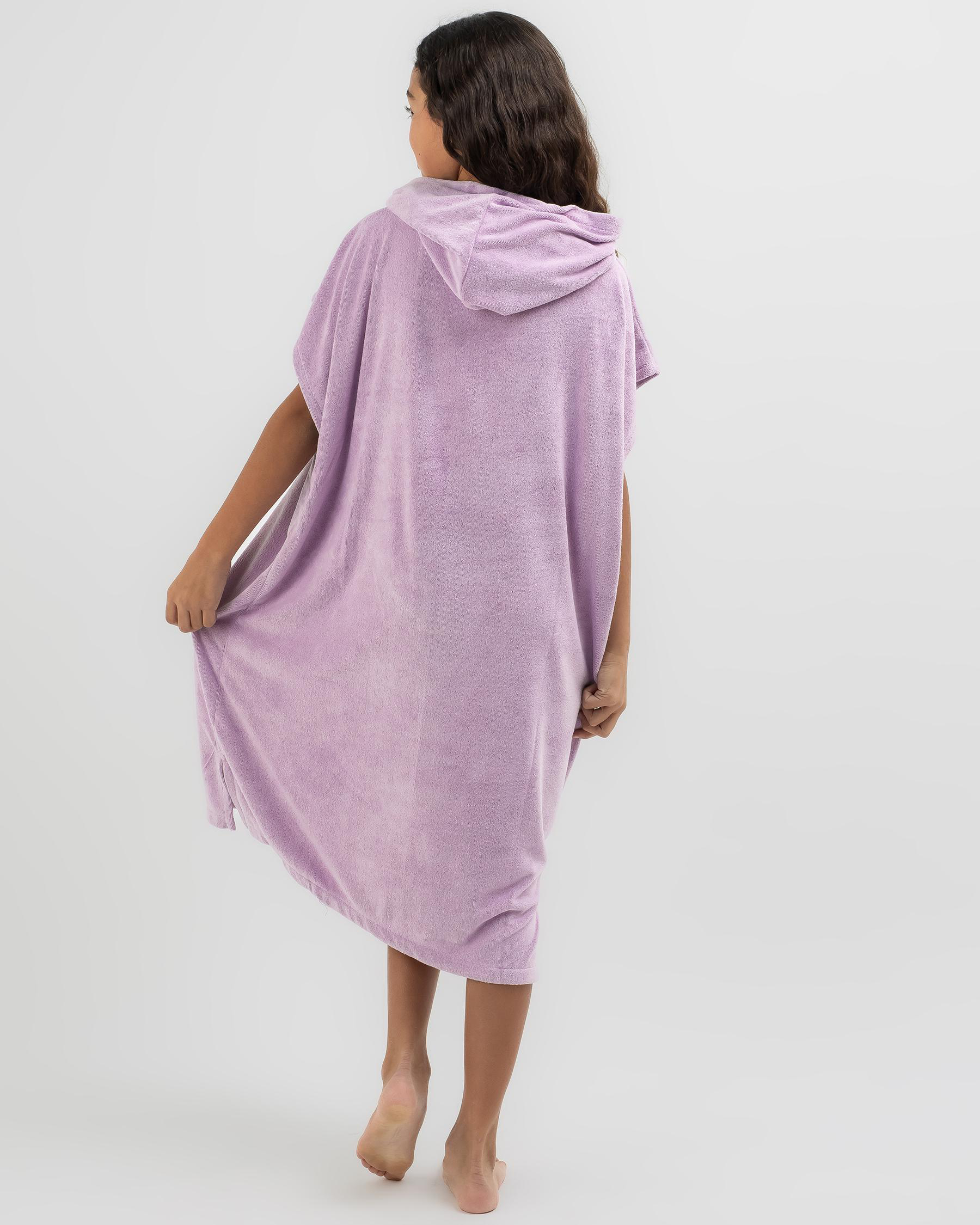 Shop Rip Curl Girls' Classic Surf Hooded Towel In Lilac - Fast Shipping ...