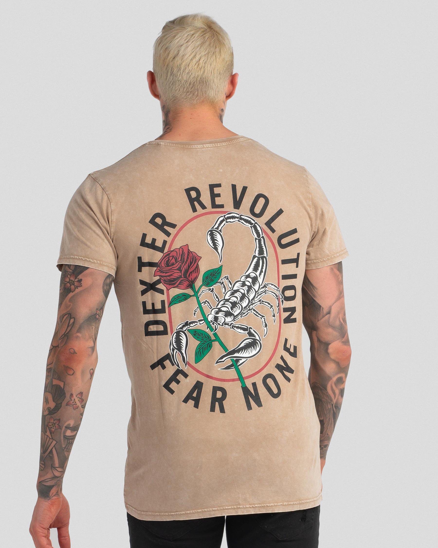 Shop Dexter Roses T-Shirt In Sand Acid - Fast Shipping & Easy Returns ...