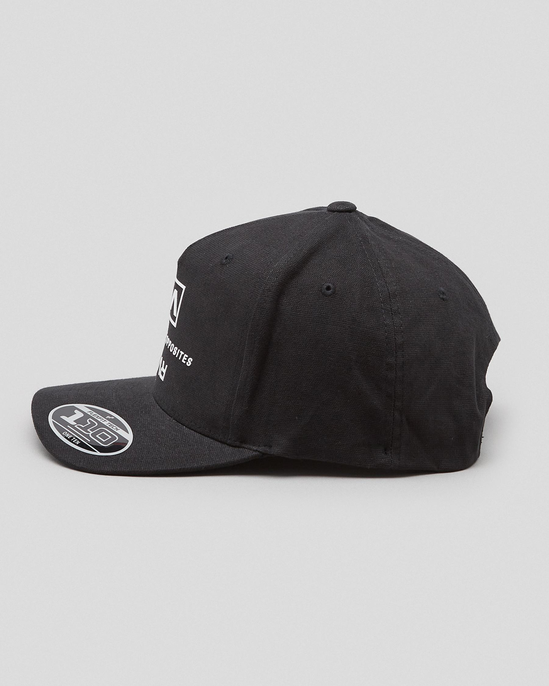 Shop RVCA Vert Pinched Snapback Cap In Black - Fast Shipping & Easy ...