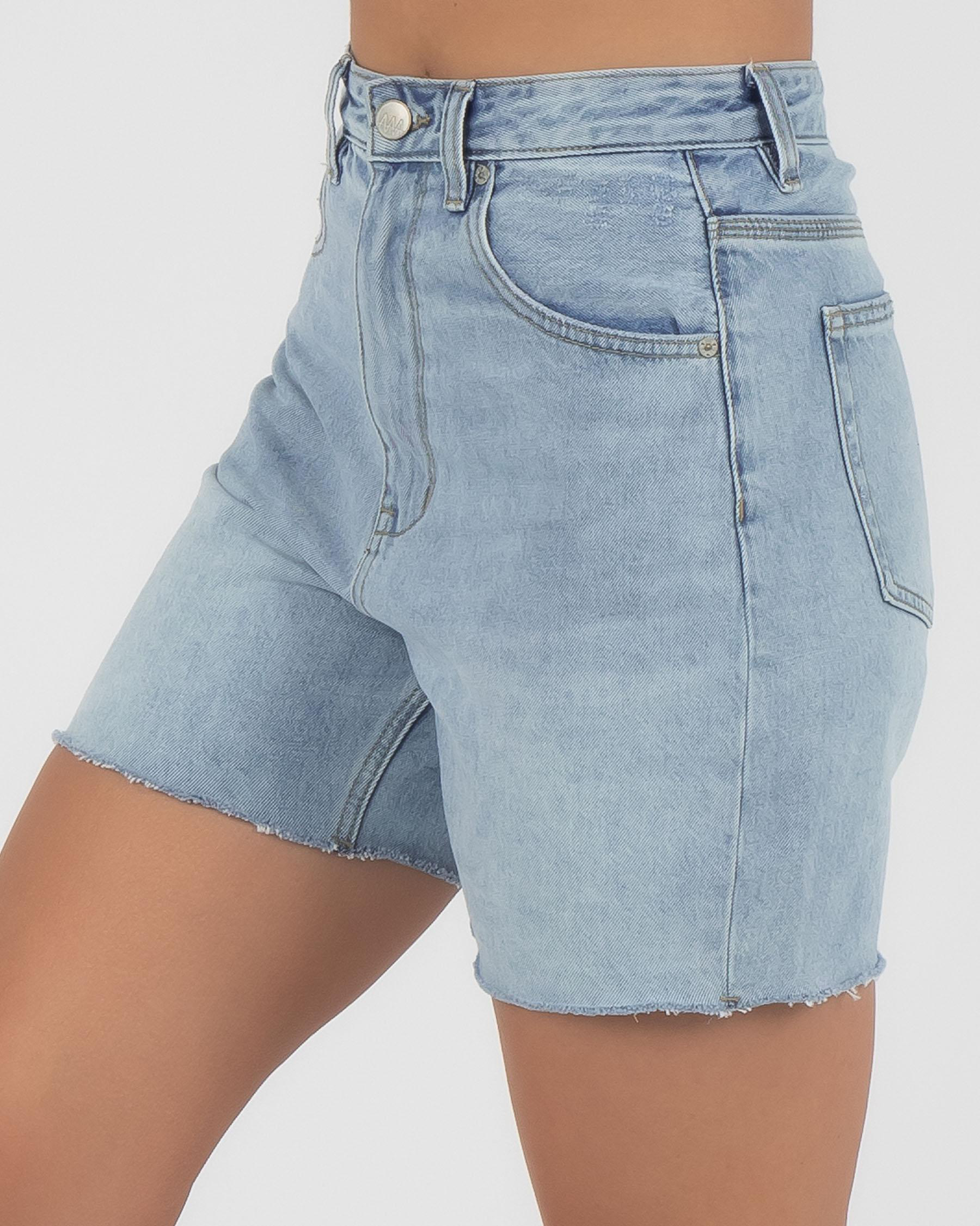 Shop Ziggy Denim Hi Mum Shorts In Brighter Waters - Fast Shipping ...