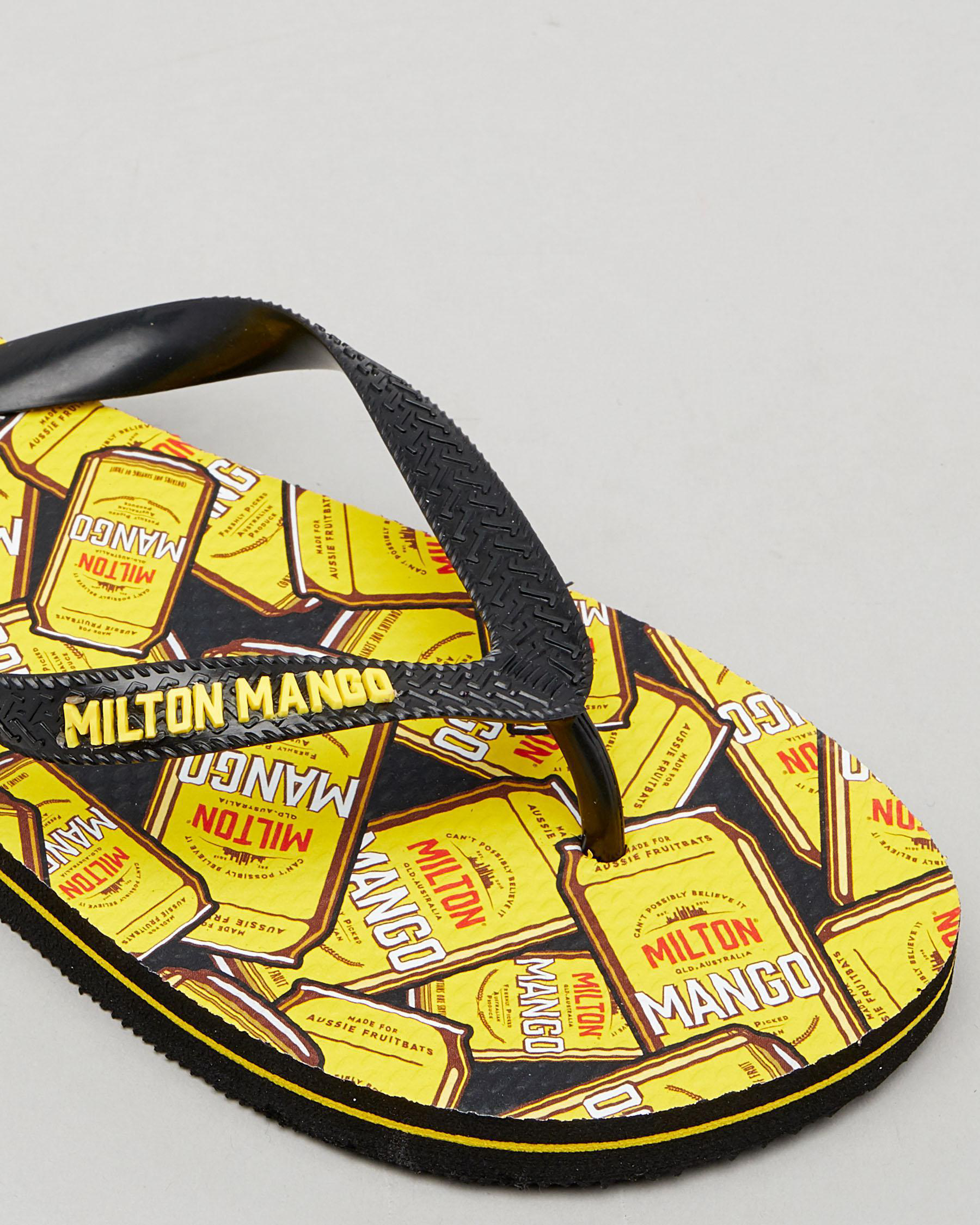 Shop Milton Mango Milton Mango Can Fever Thongs In Mango Can Multi ...