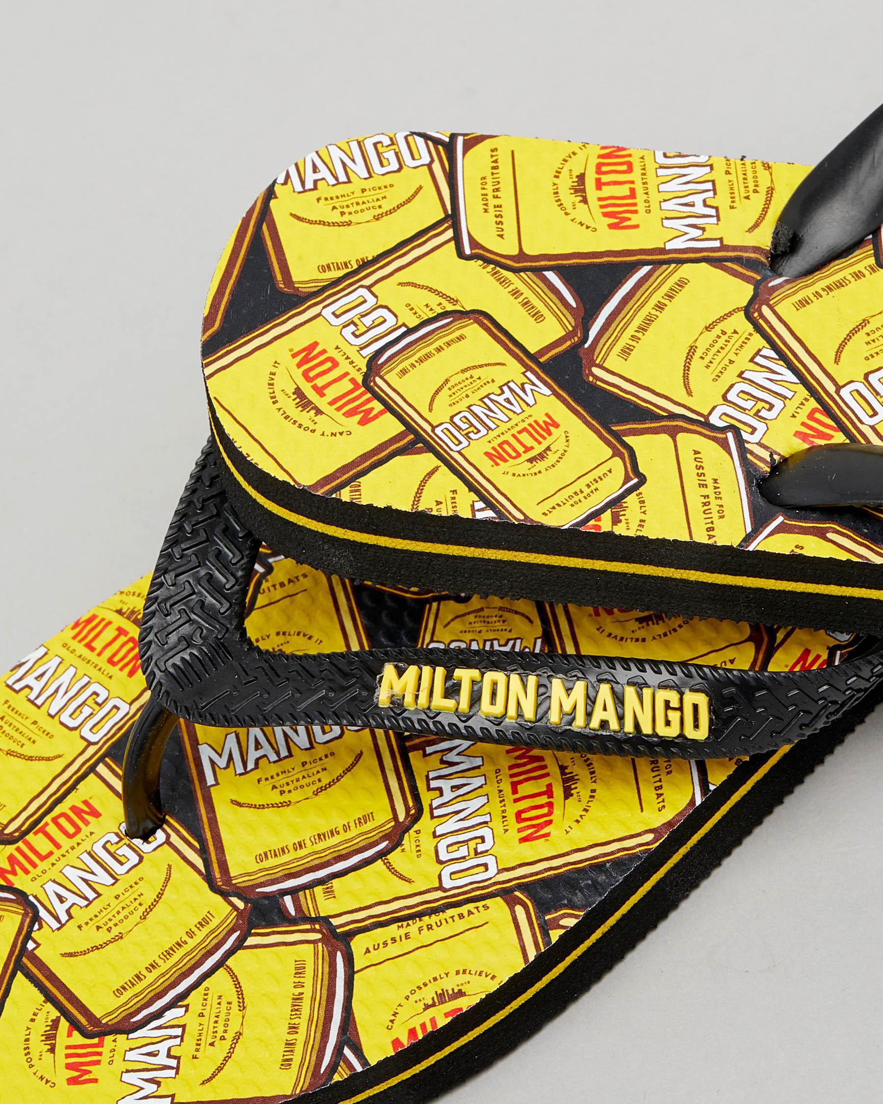 Shop Milton Mango Milton Mango Can Fever Thongs In Mango Can Multi ...