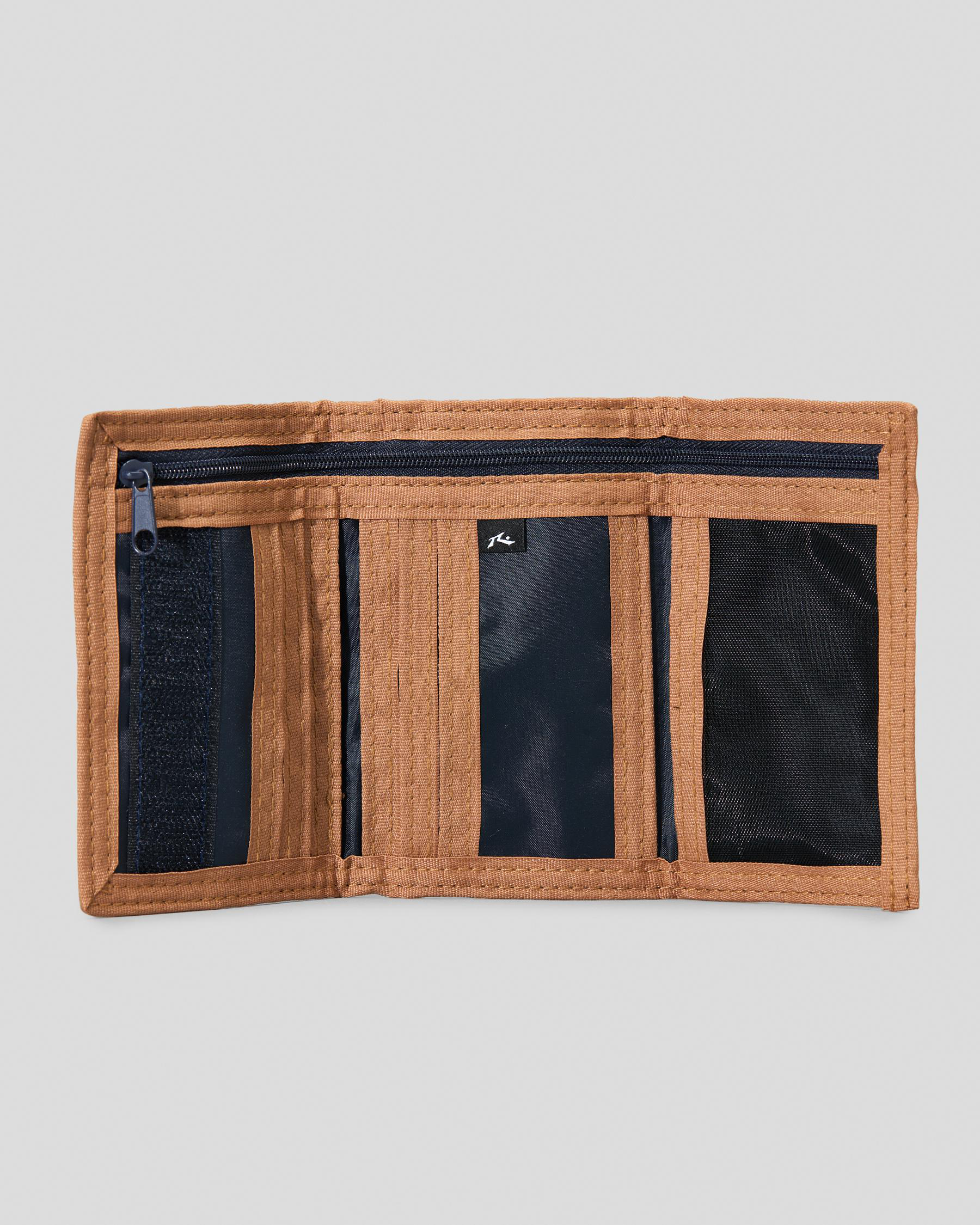 Shop Rusty Blind Turn Tri-Fold Wallet In Navy Blue - Fast Shipping ...