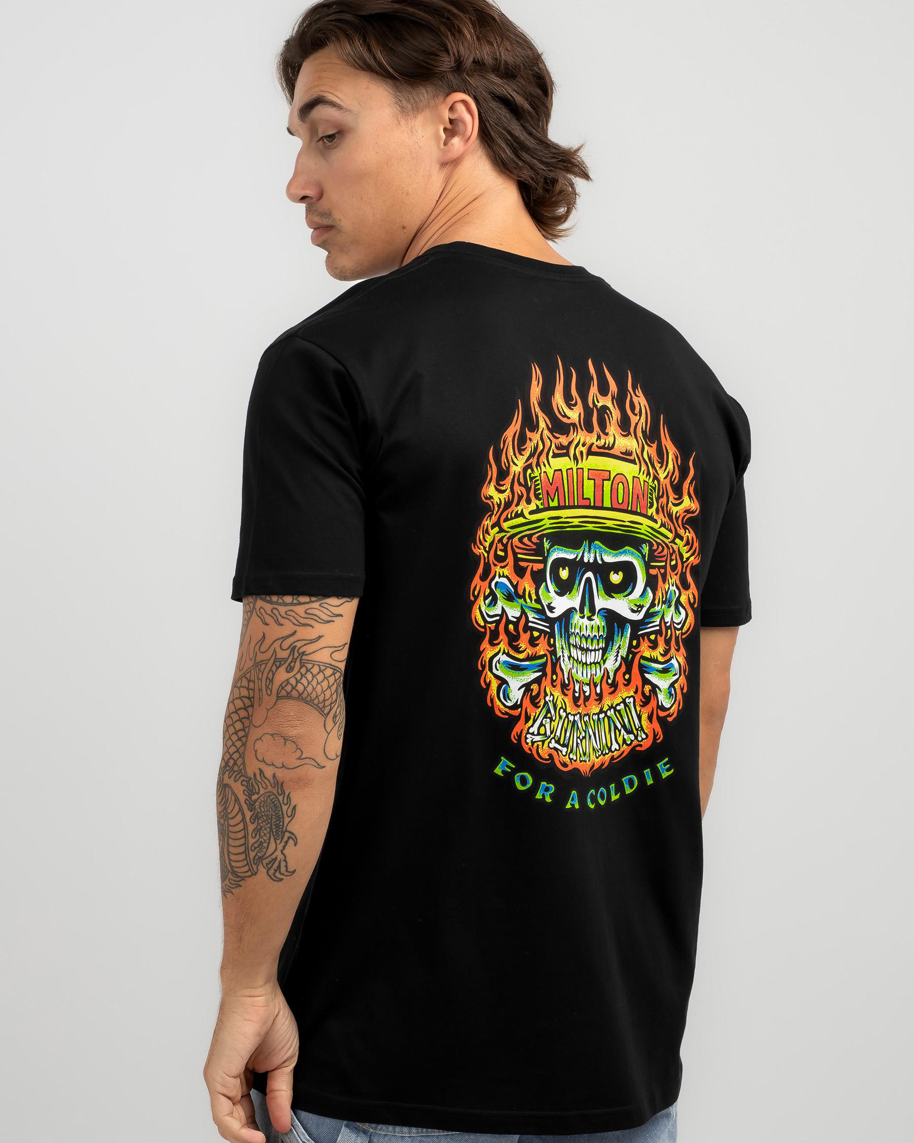 Shop Milton Mango Burnin' T-Shirt In Black - Fast Shipping & Easy ...