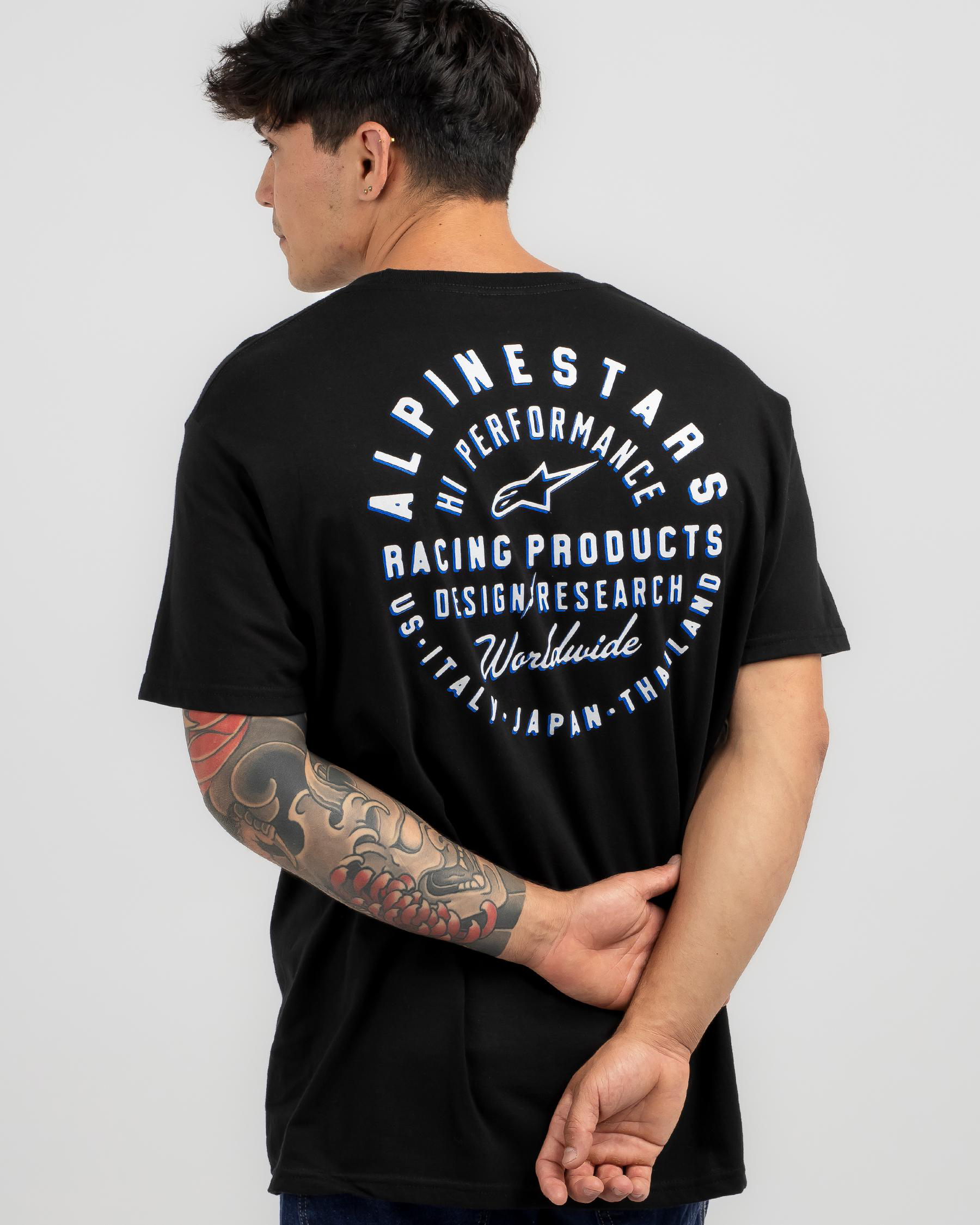 Shop Alpinestars Capped T-Shirt In Black - Fast Shipping & Easy Returns ...