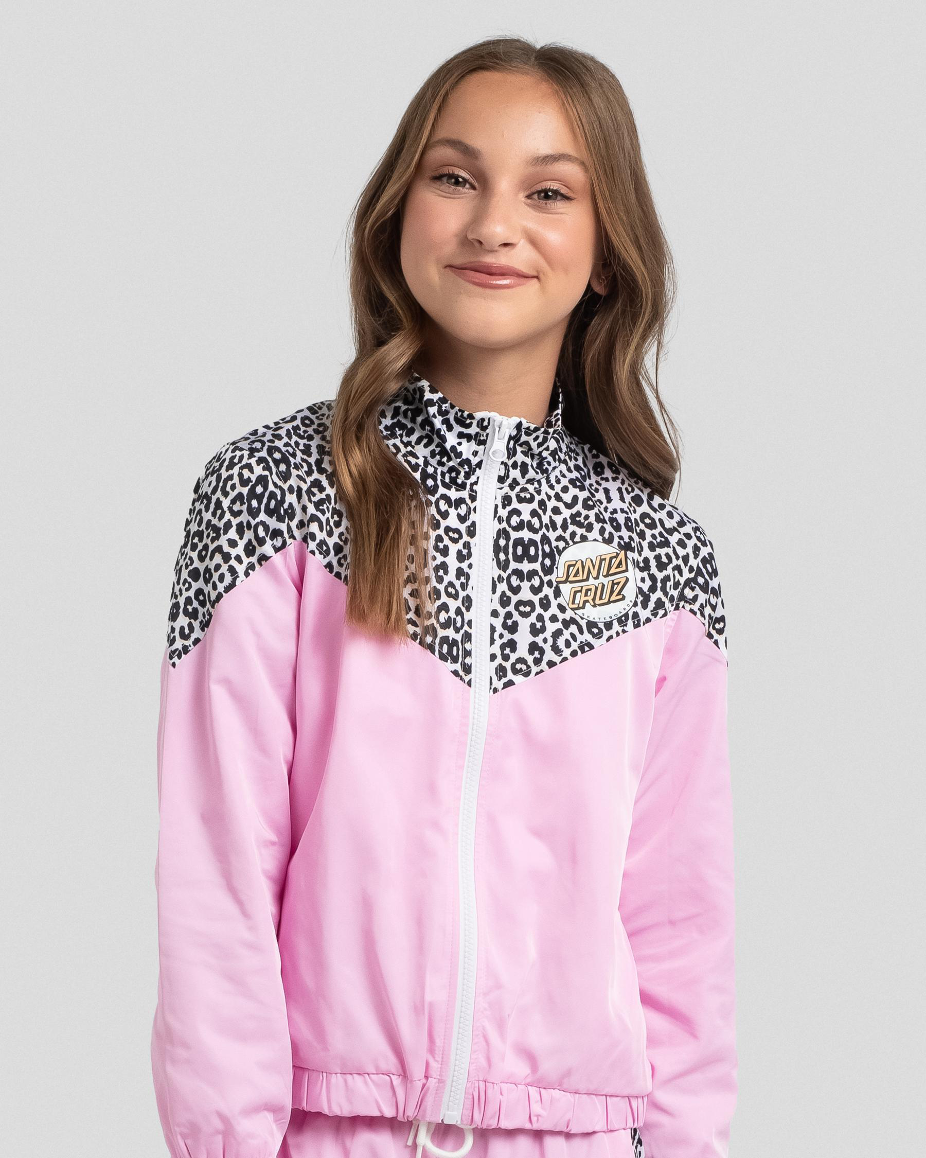 Shop Santa Cruz Girls' Rookie Spray Jacket In Pink - Fast Shipping ...