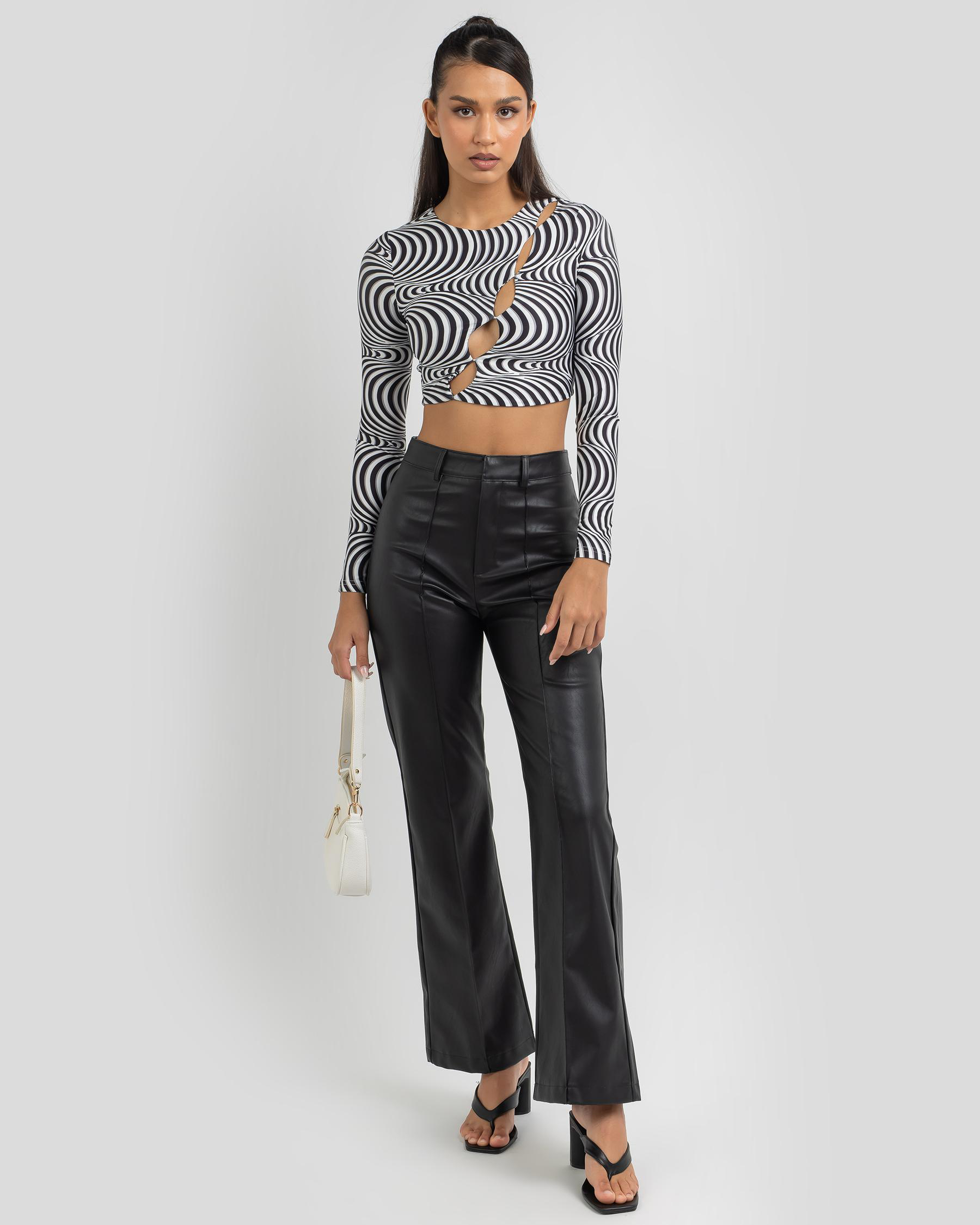 Shop Ava And Ever Electro Top In Black/white - Fast Shipping & Easy ...