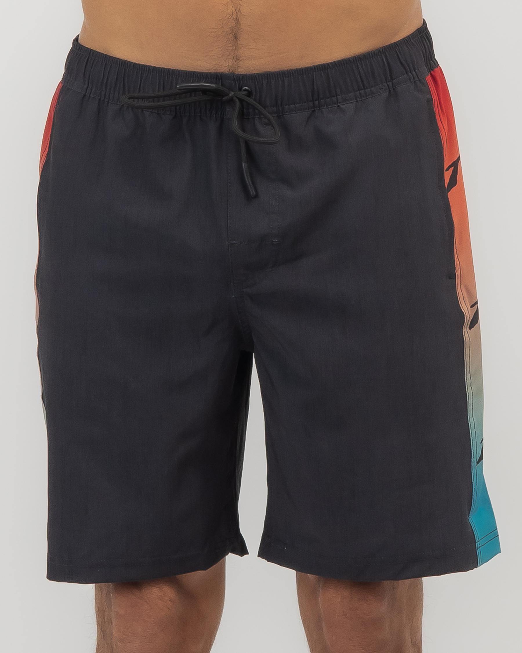 Shop Rusty Before Crowds Elastic Board Shorts In Charcoal - Fast ...