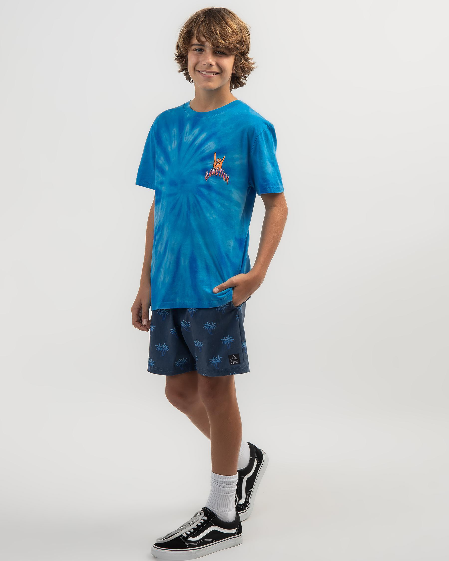 Shop Sanction Boys' Splash T-Shirt In Blue Tie Dye - Fast Shipping ...