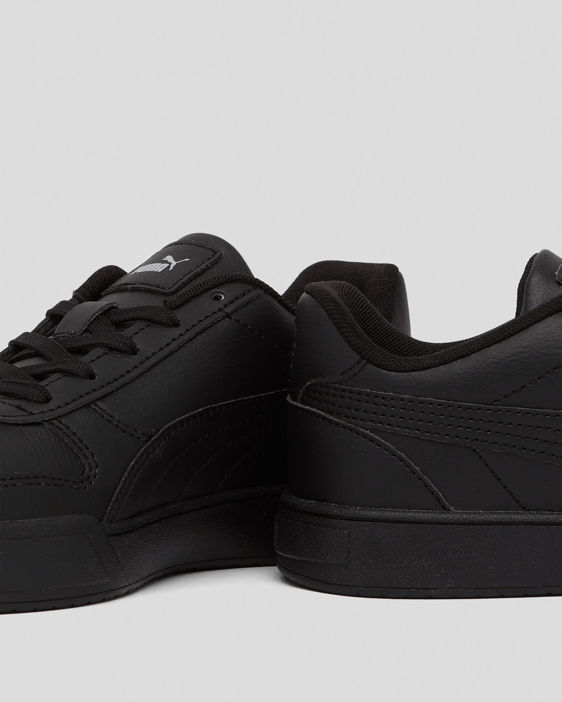 Shop Puma Girls' Caven Dime Shoes In Puma Black/puma Black - Fast ...