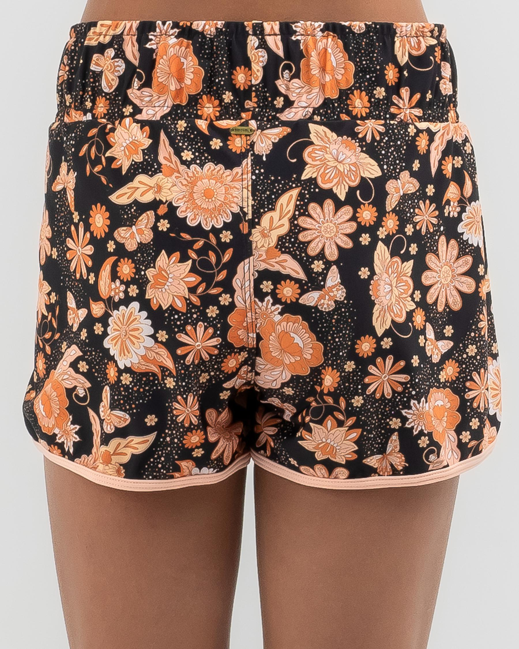 Shop Rip Curl Girls' Sun Catcher Board Shorts In Washed Black - Fast ...