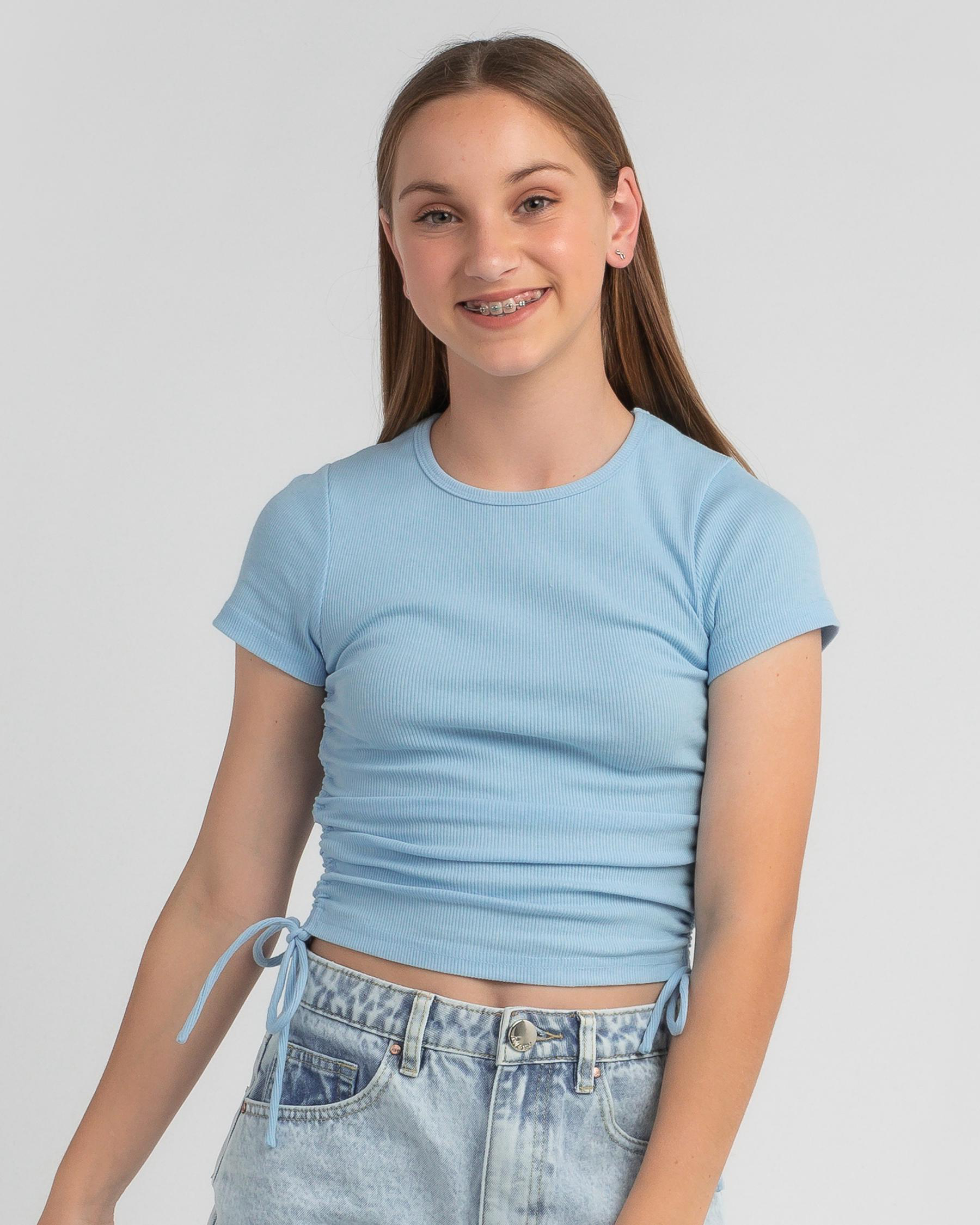 Ava And Ever Girls' Kenny Top In Light Blue - Fast Shipping & Easy ...