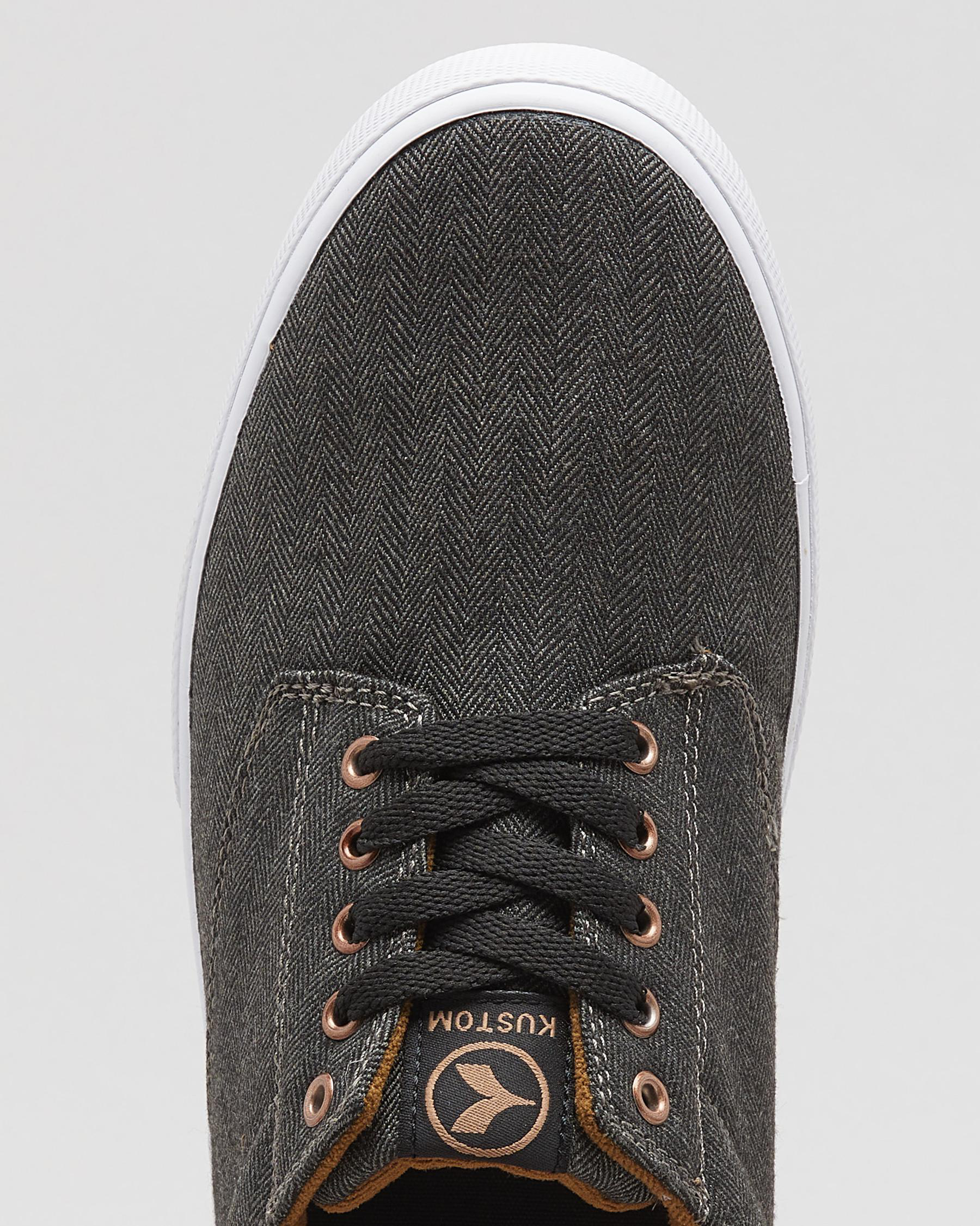 Shop Kustom Profile Shoes In Grey Herringbone - Fast Shipping & Easy ...