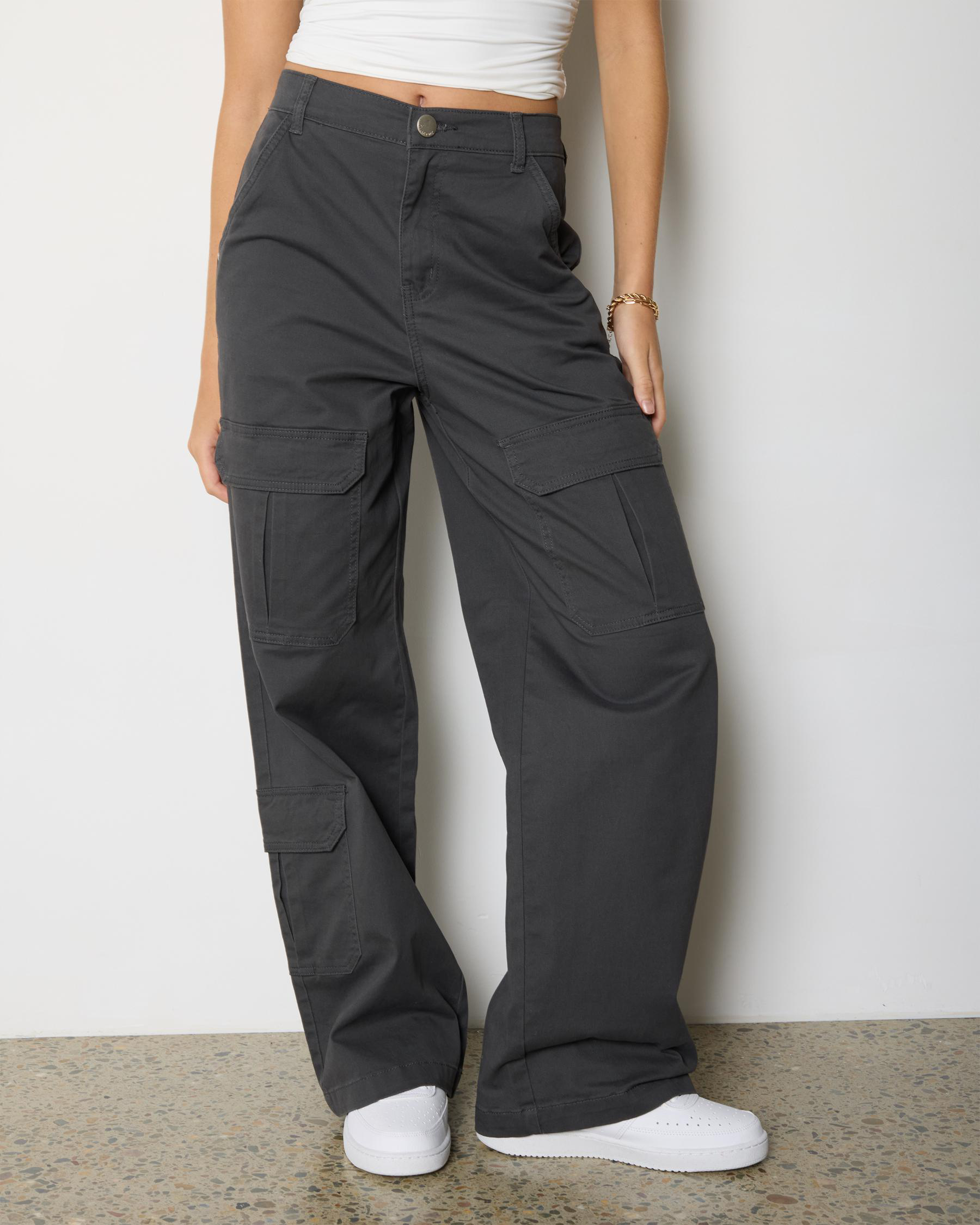Shop Ava And Ever Crew Pants In Charcoal - Fast Shipping & Easy Returns ...
