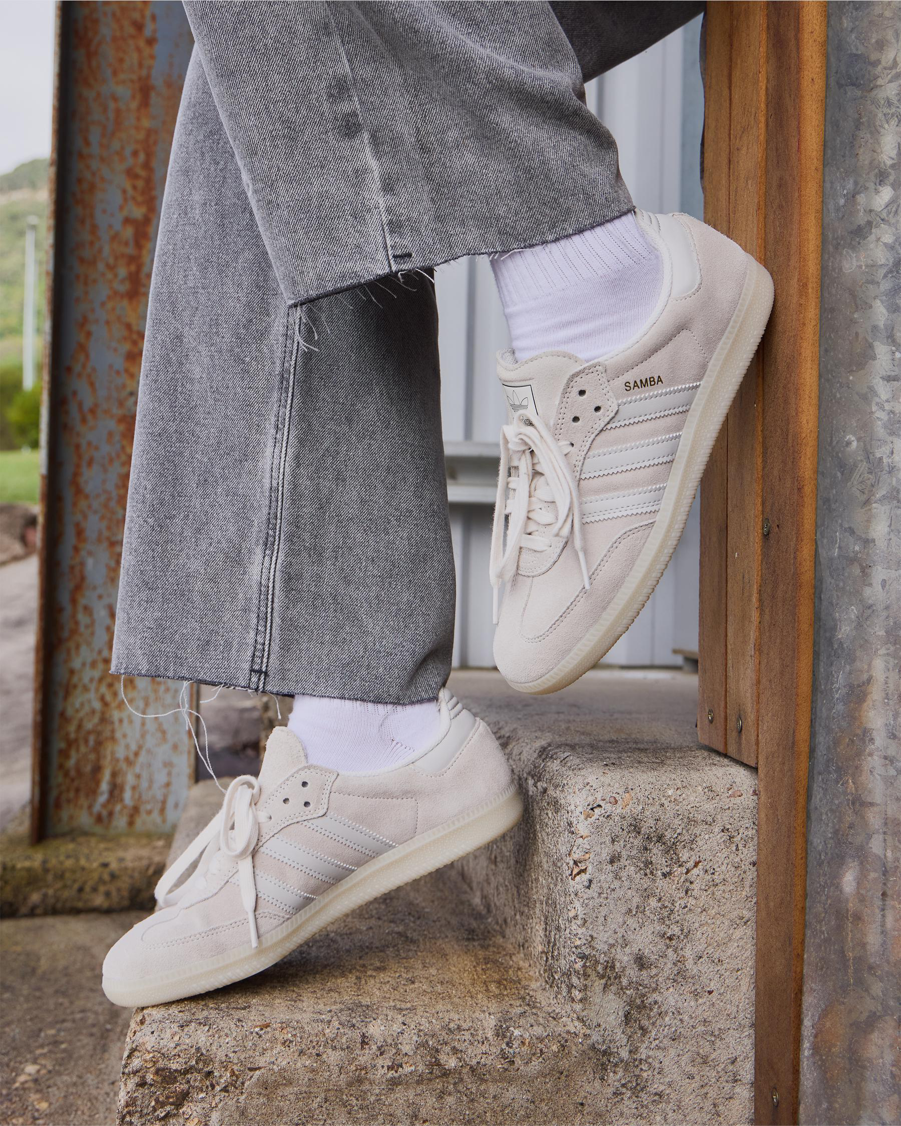 adidas Womens Samba ADV Shoes In Chalk White/grey One/carbon - FREE ...