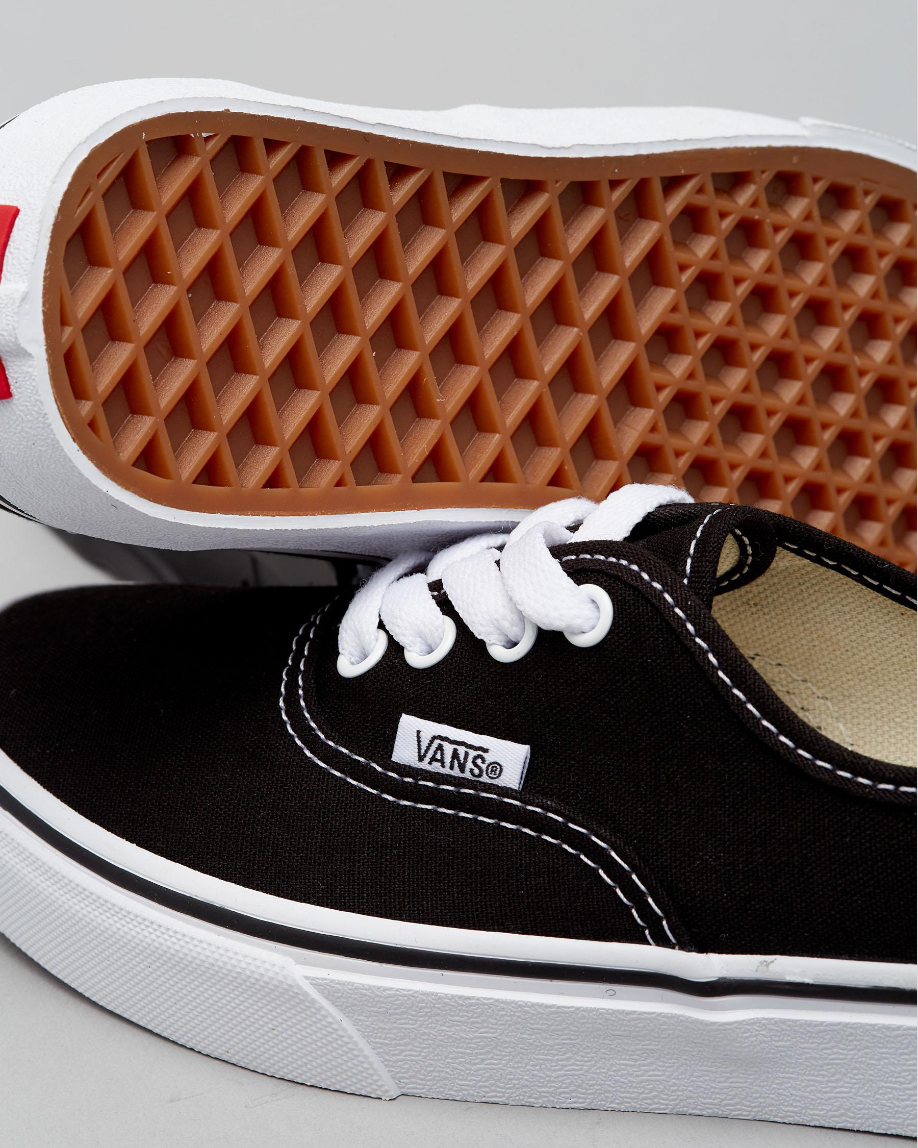 Vans Girls Authentic Shoes In Black/ White - Fast Shipping & Easy ...