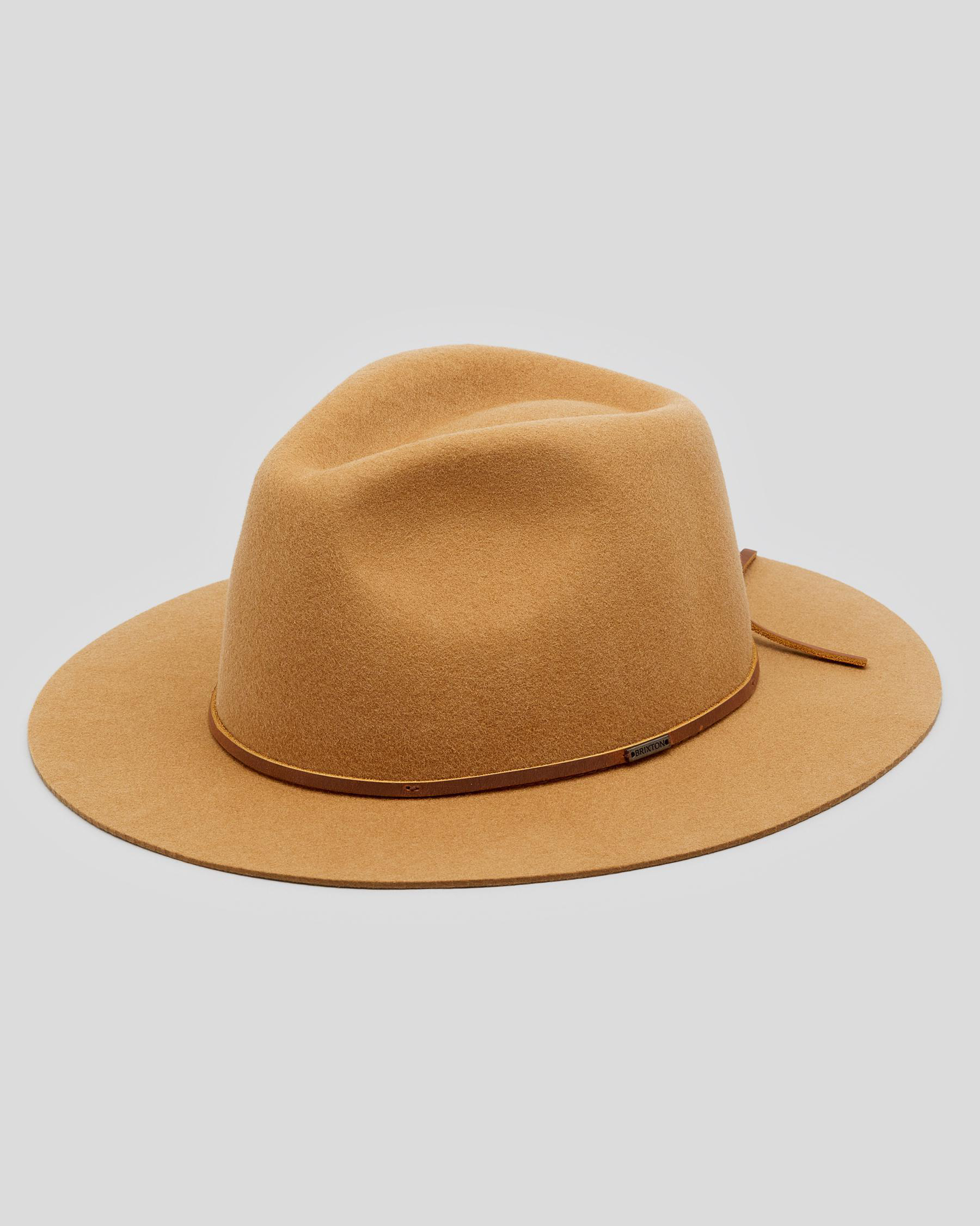 Shop Brixton Wesley Fedora In Lion - Fast Shipping & Easy Returns ...