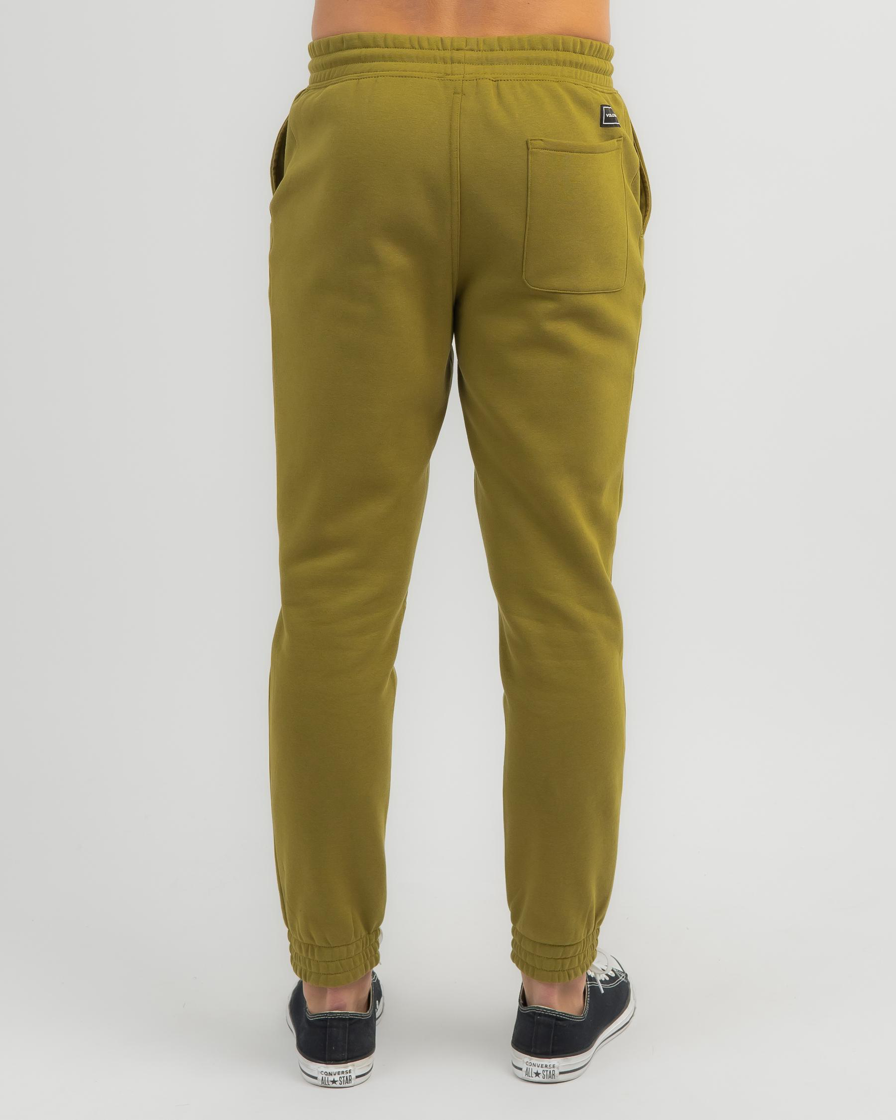 Shop Volcom Vologo Fleece Track Pants In Old Mill - Fast Shipping ...