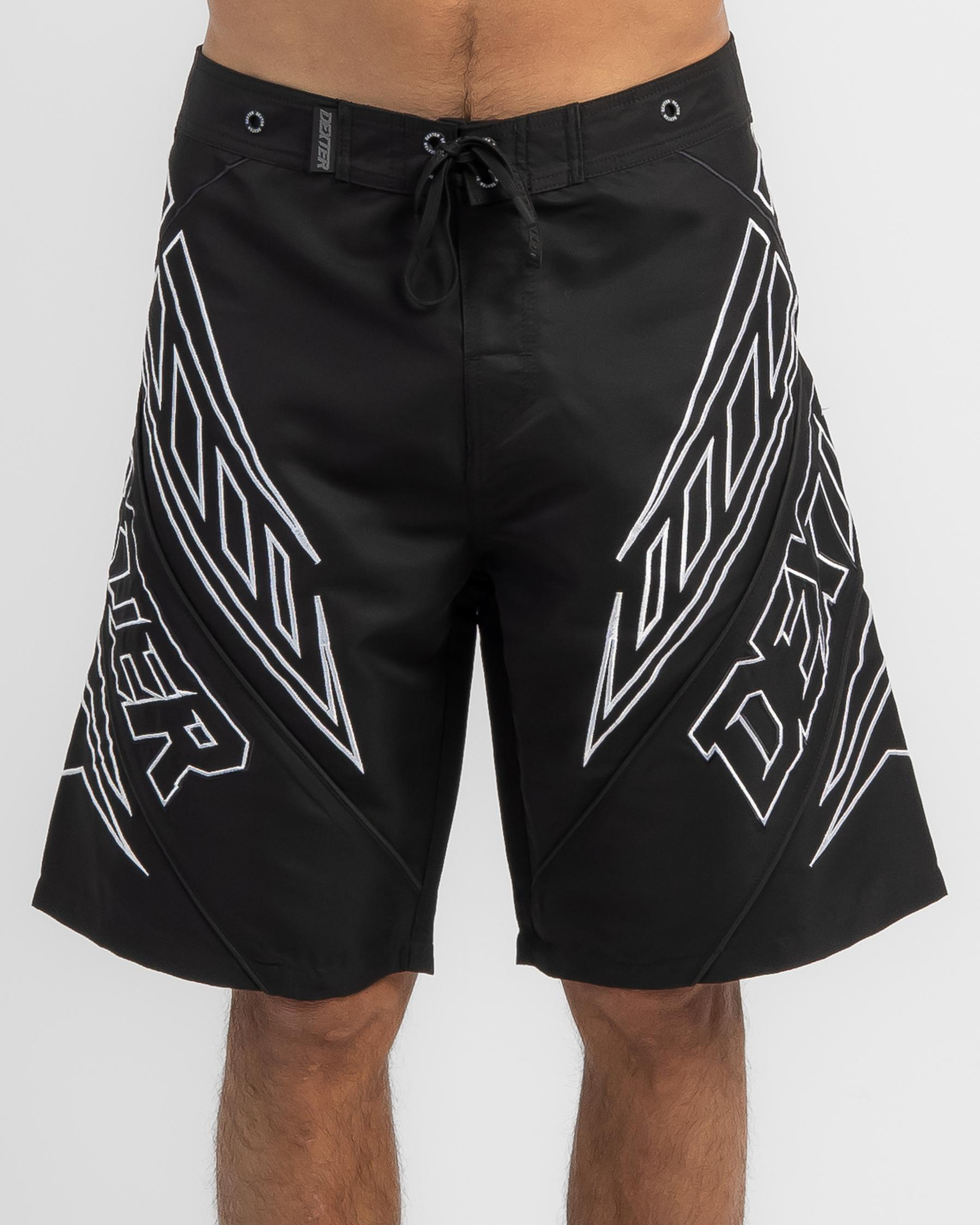 Shop Dexter Mechanism Board Shorts In Black/white - Fast Shipping ...