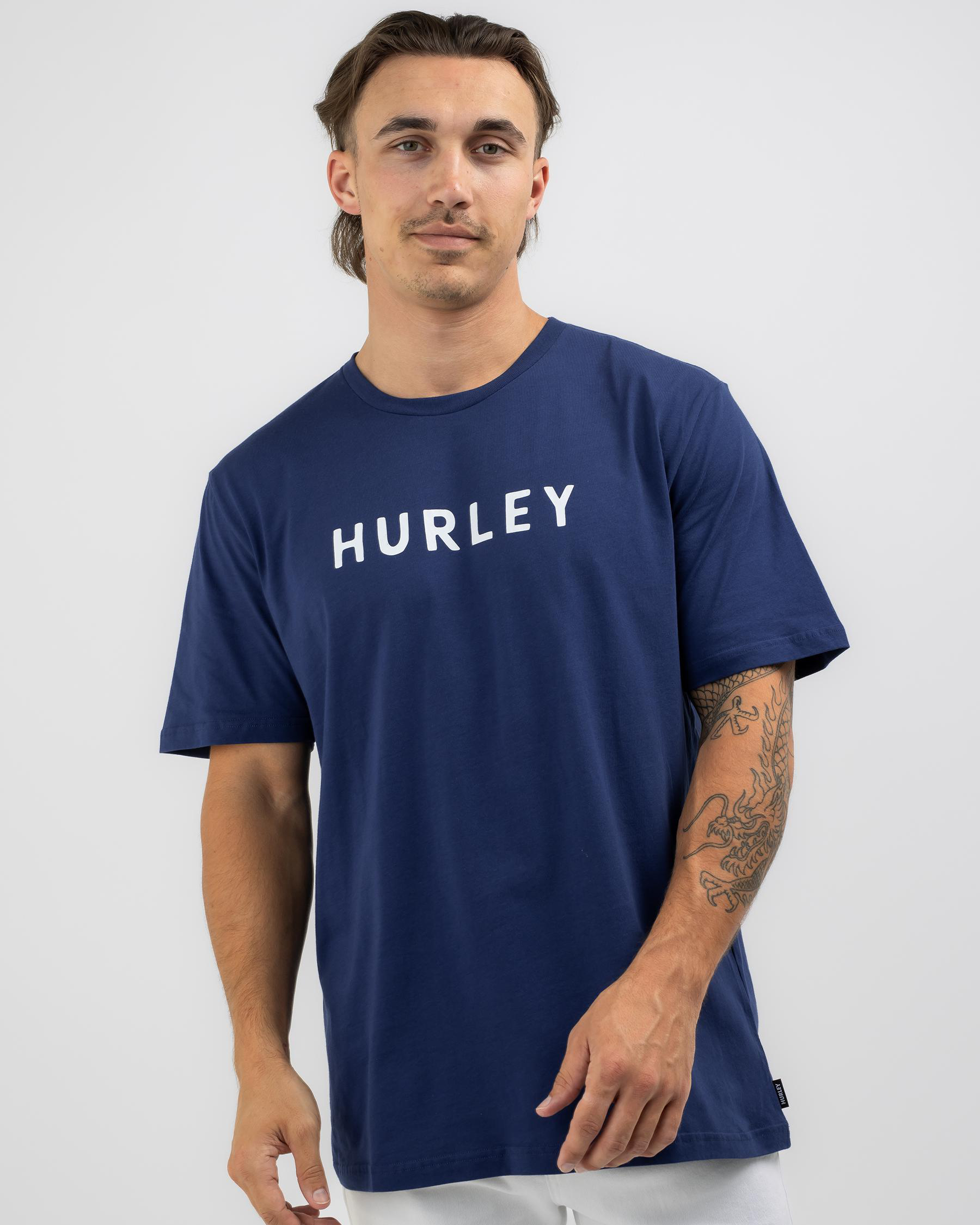 Shop Hurley Trader T-Shirt In Insignia Blue - Fast Shipping & Easy ...