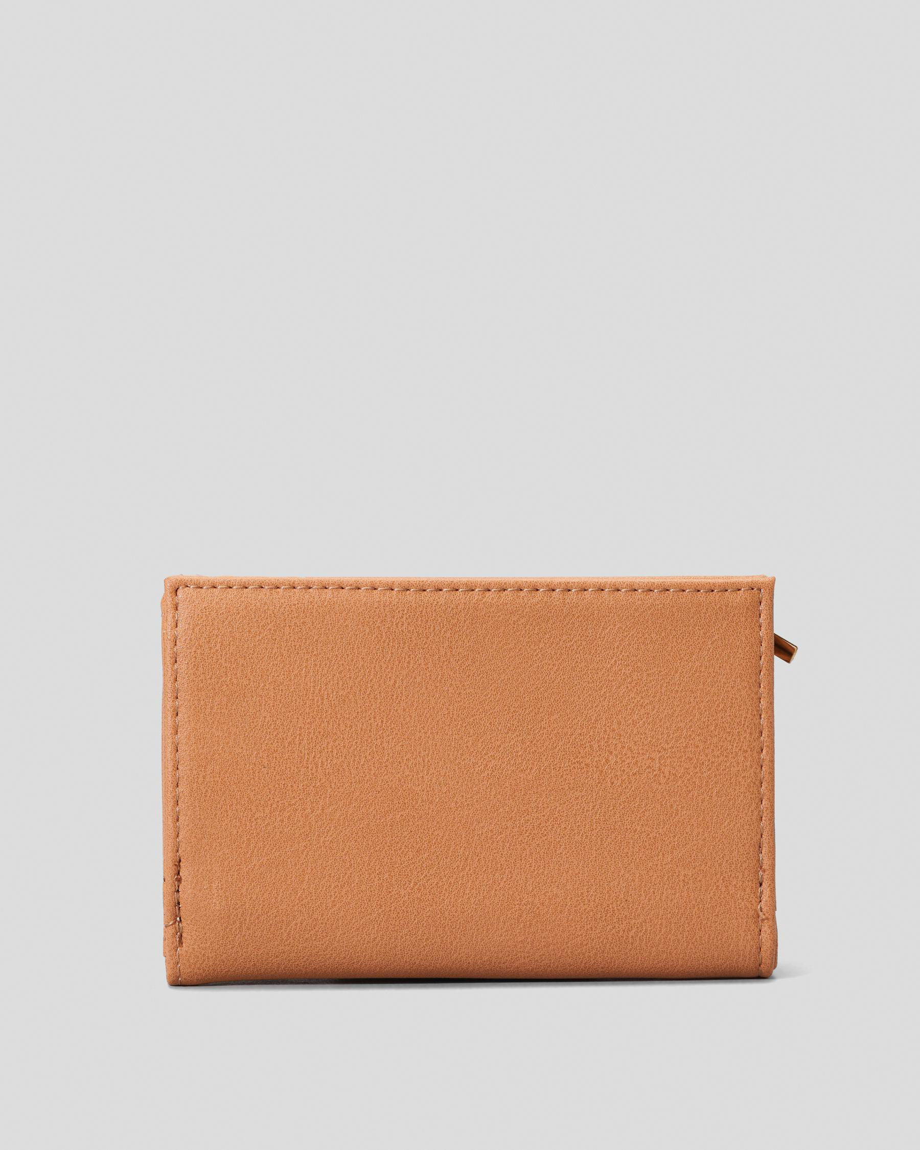 Shop Billabong Last Summer Trifold Wallet In Tan - Fast Shipping & Easy ...