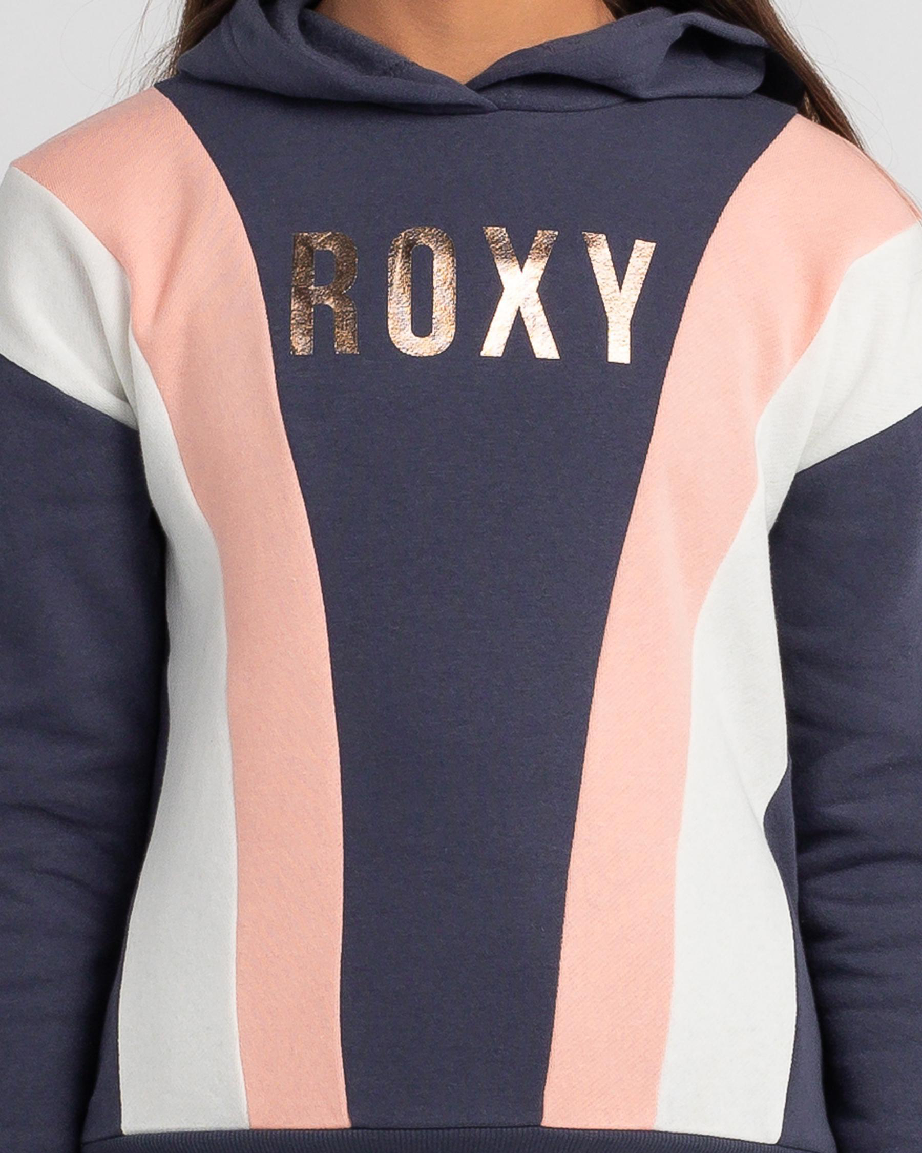 Shop Roxy Girls' One Call Away Hoodie In Mood Indigo - Fast Shipping ...