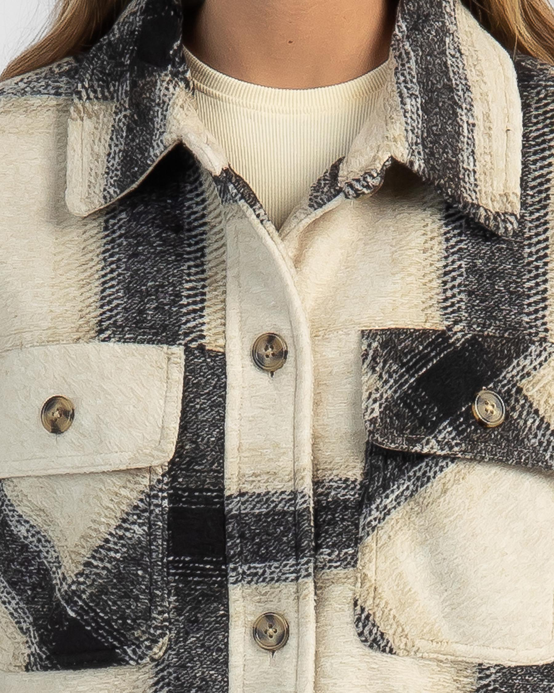 Shop Rip Curl Check Jacket In Bone - Fast Shipping & Easy Returns ...