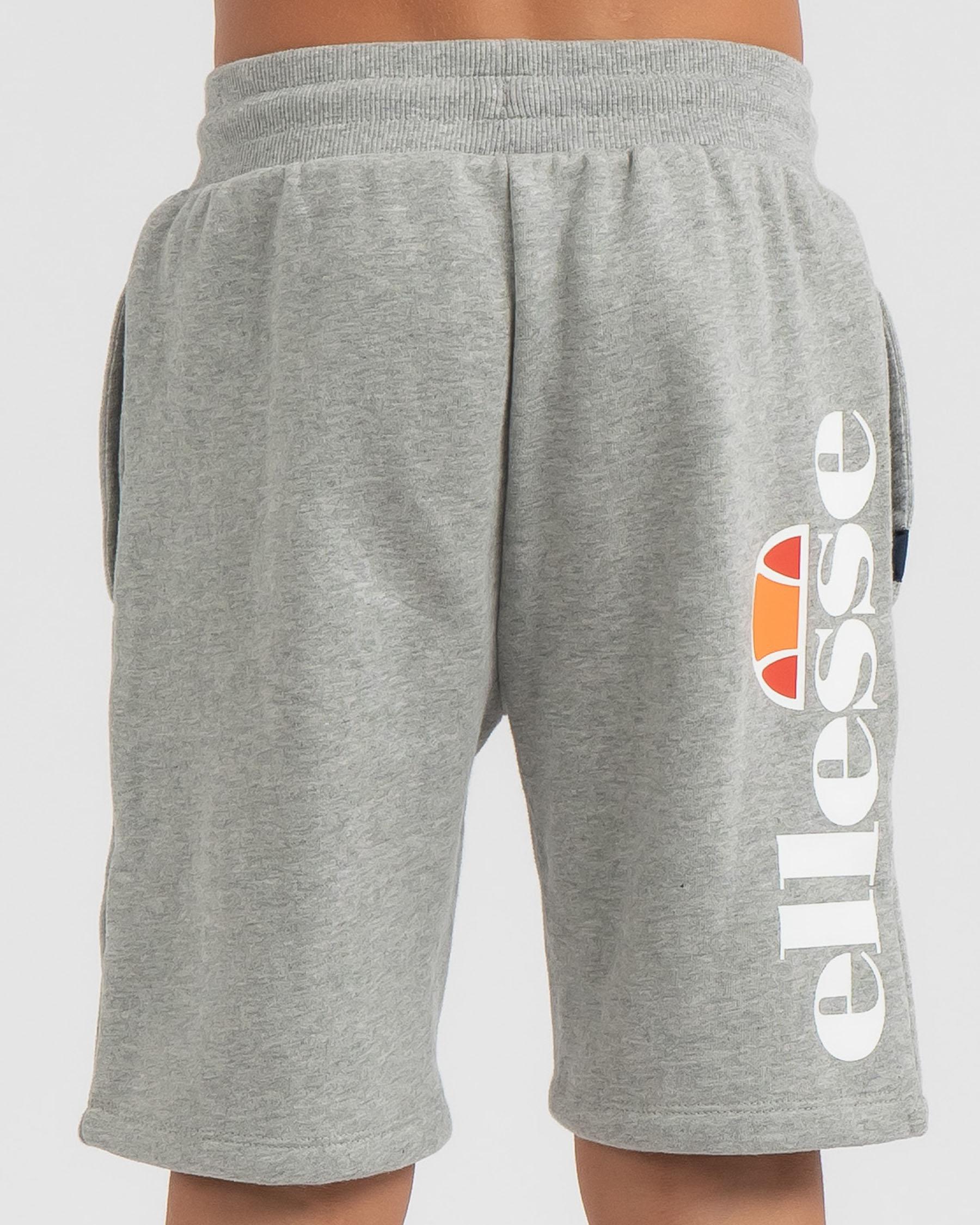 Shop Ellesse Boys' Toyle Fleece Shorts In Grey Marle - Fast Shipping ...