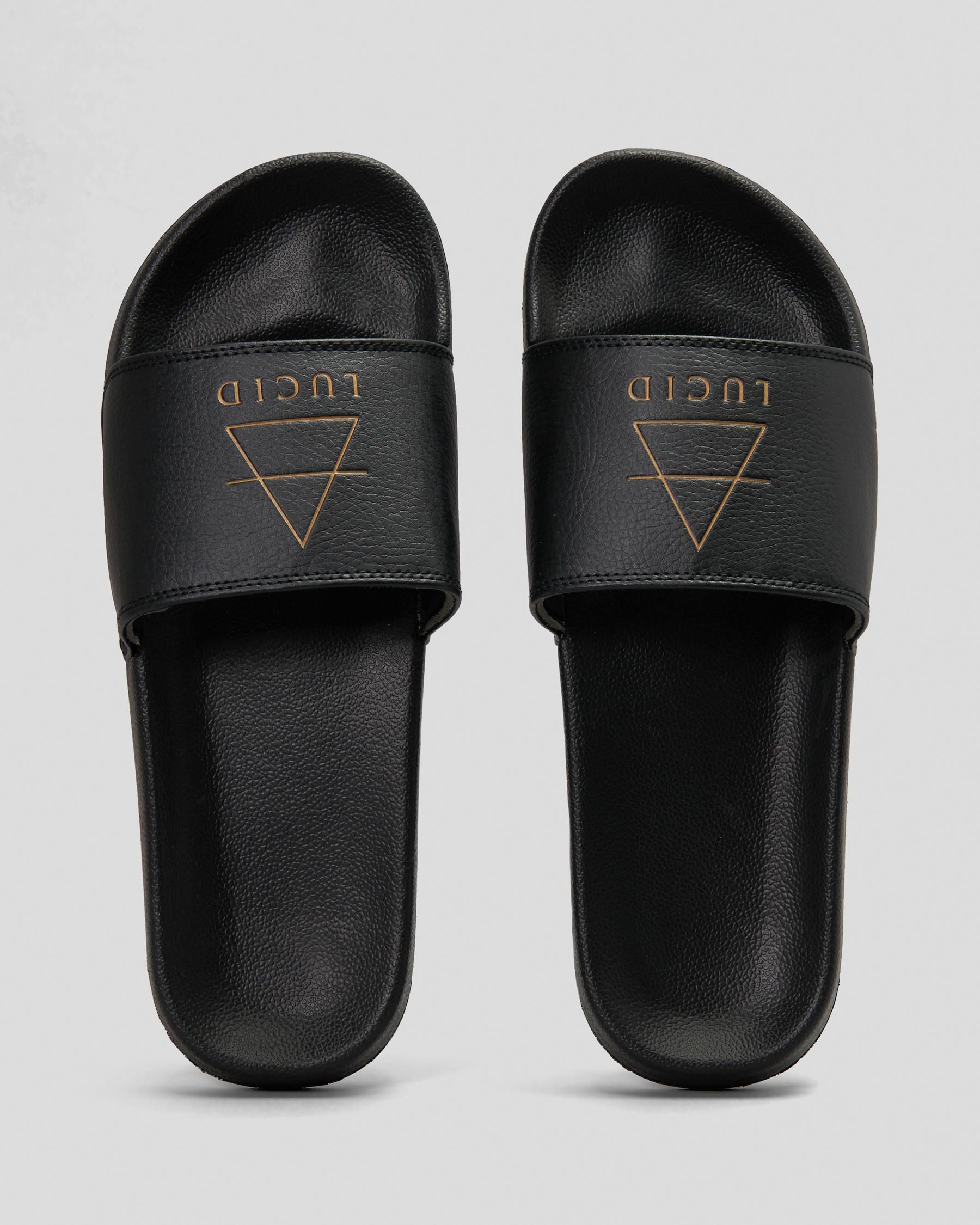 Shop Lucid Geomet Slides In Black/bone - Fast Shipping & Easy Returns ...